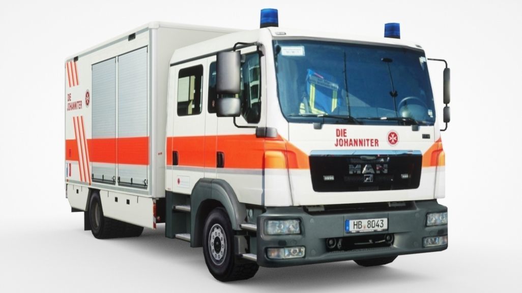 3D model MAN TGS Ambulance VR / AR / low-poly | CGTrader