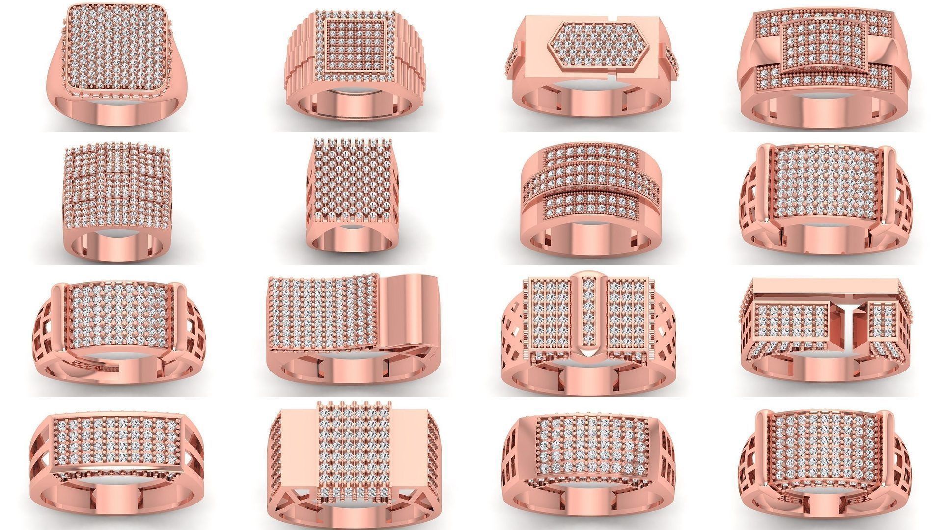 185 Solitaire Wedding Engagement Mens Rings Collection | CGTrader