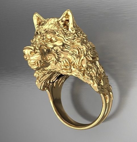 Wolf Ring 3D model 3D printable | CGTrader
