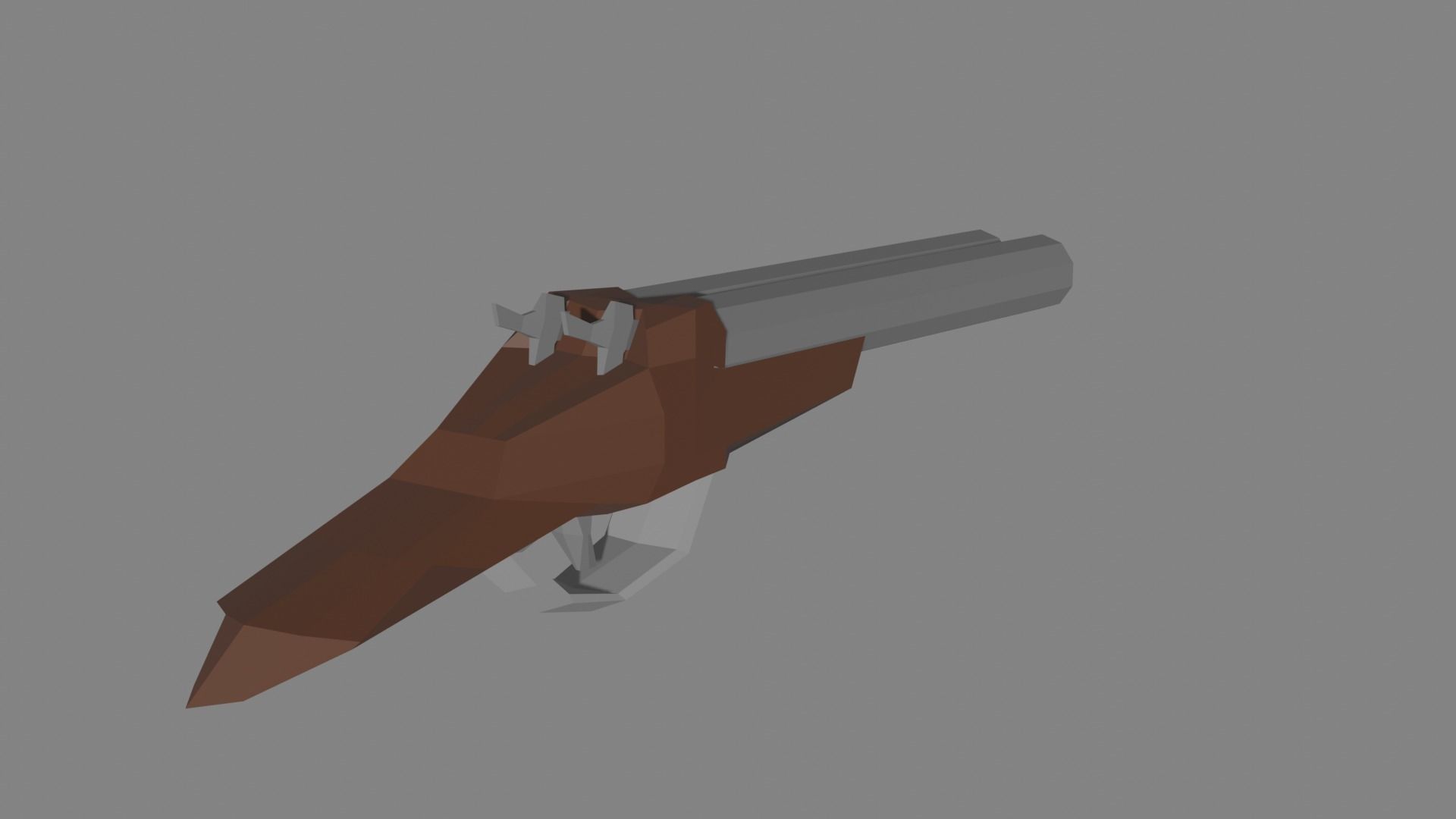 Low Poly 2 barrel trunk shotgun terminator free 3D model | CGTrader