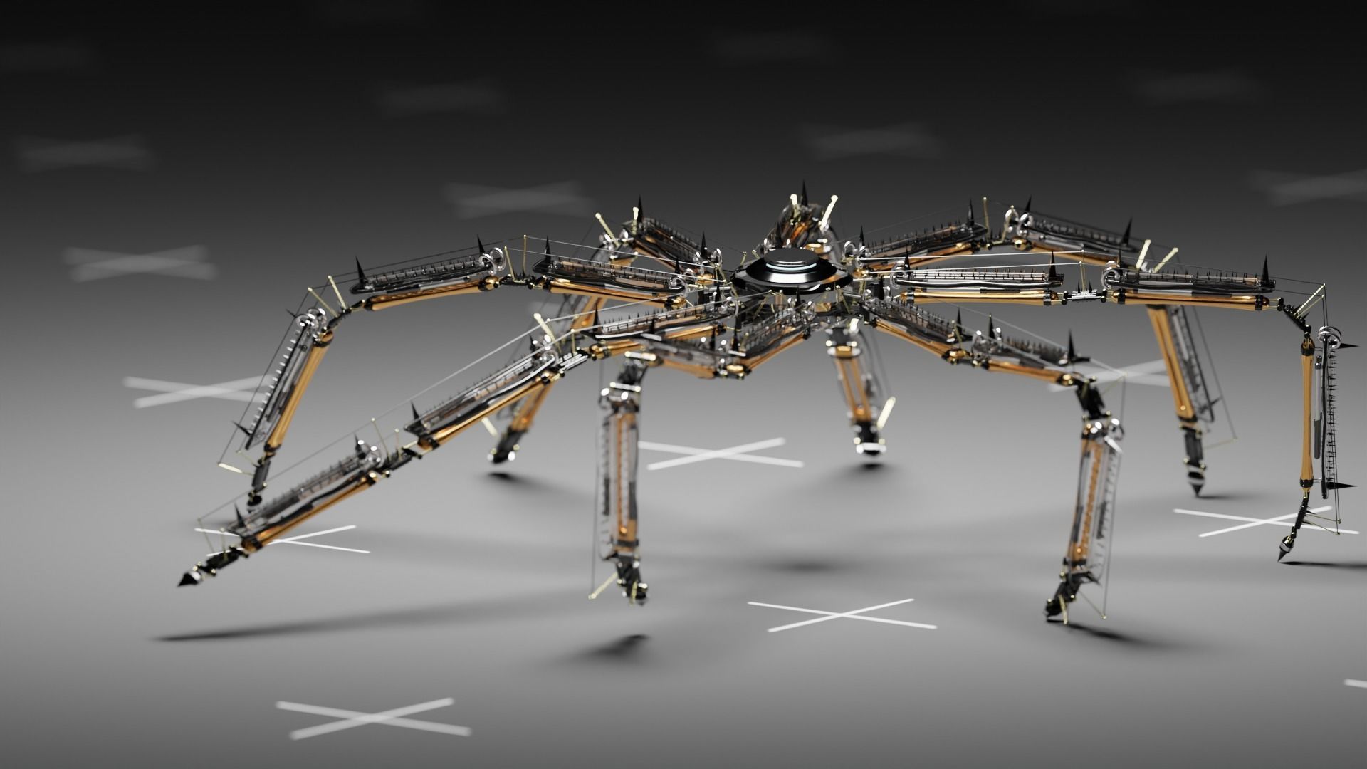 Spider Bot V2 3D model rigged | CGTrader