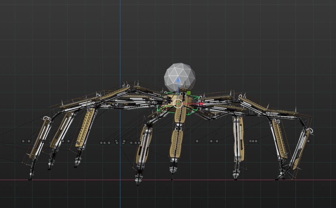 Spider Bot V2 3D model rigged | CGTrader