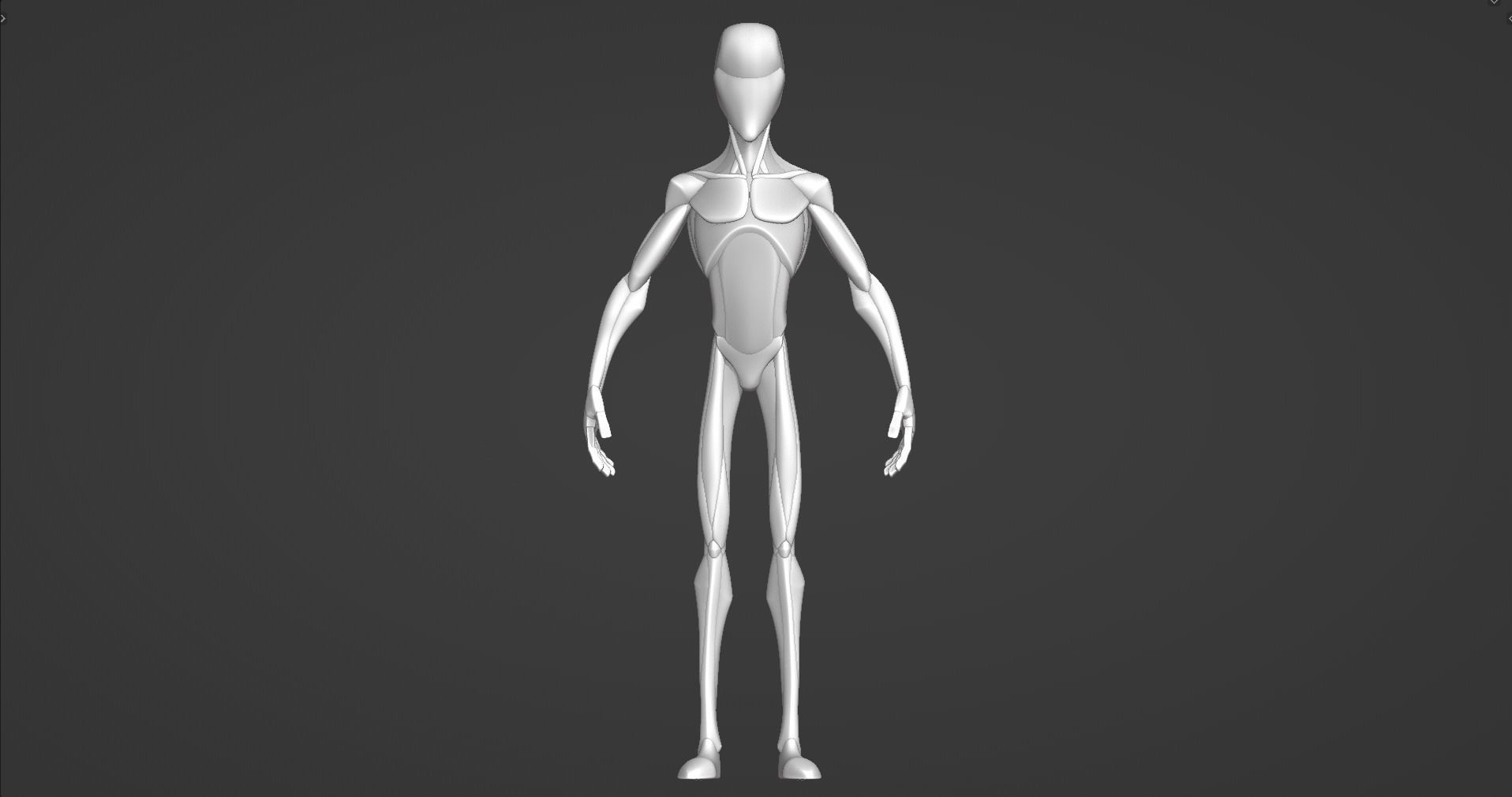 Stylized Thin Man Anatomy Blockout 3D model | CGTrader