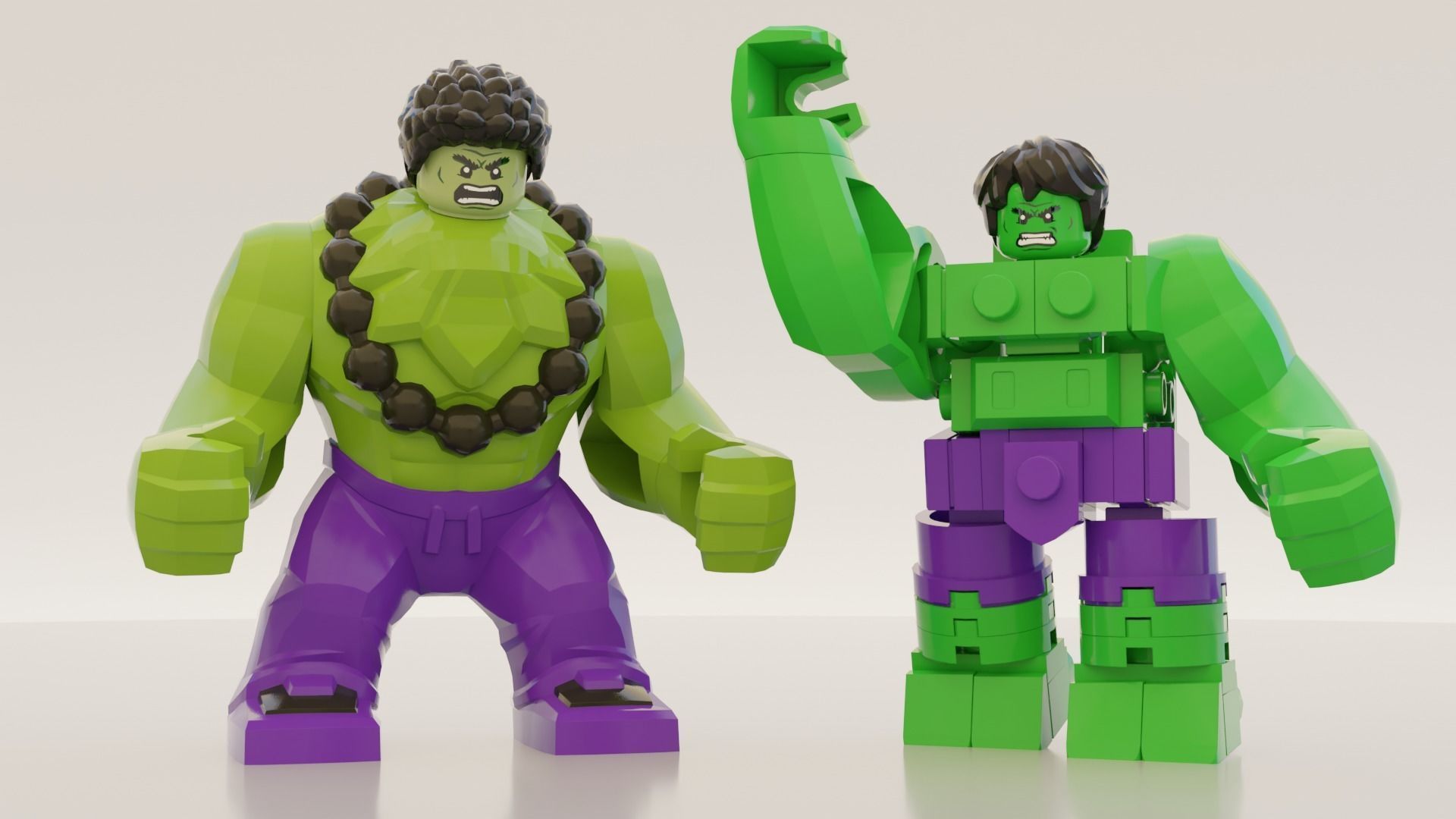 Lego Hulk mini pack 3D model | CGTrader