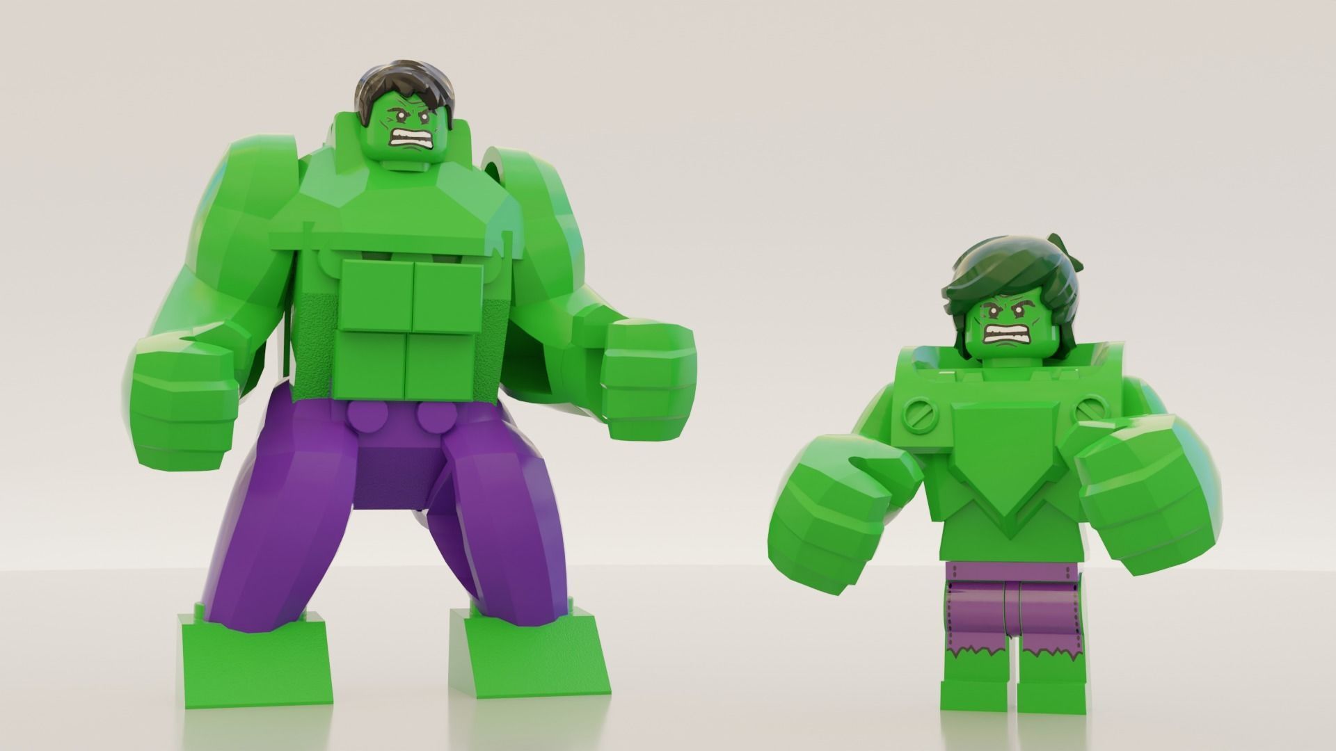 Lego Hulk mini pack 3D model | CGTrader