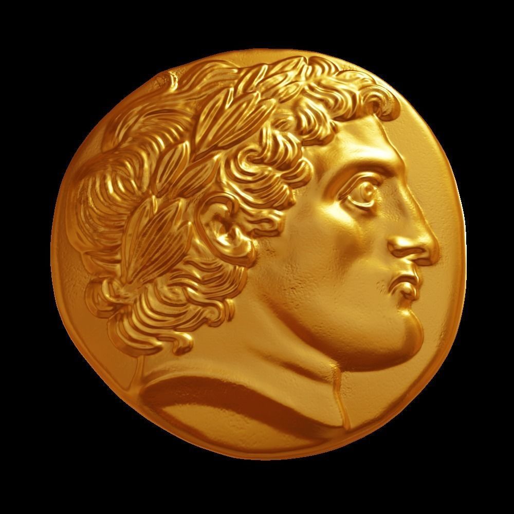 gold coin 3D model 3D printable | CGTrader