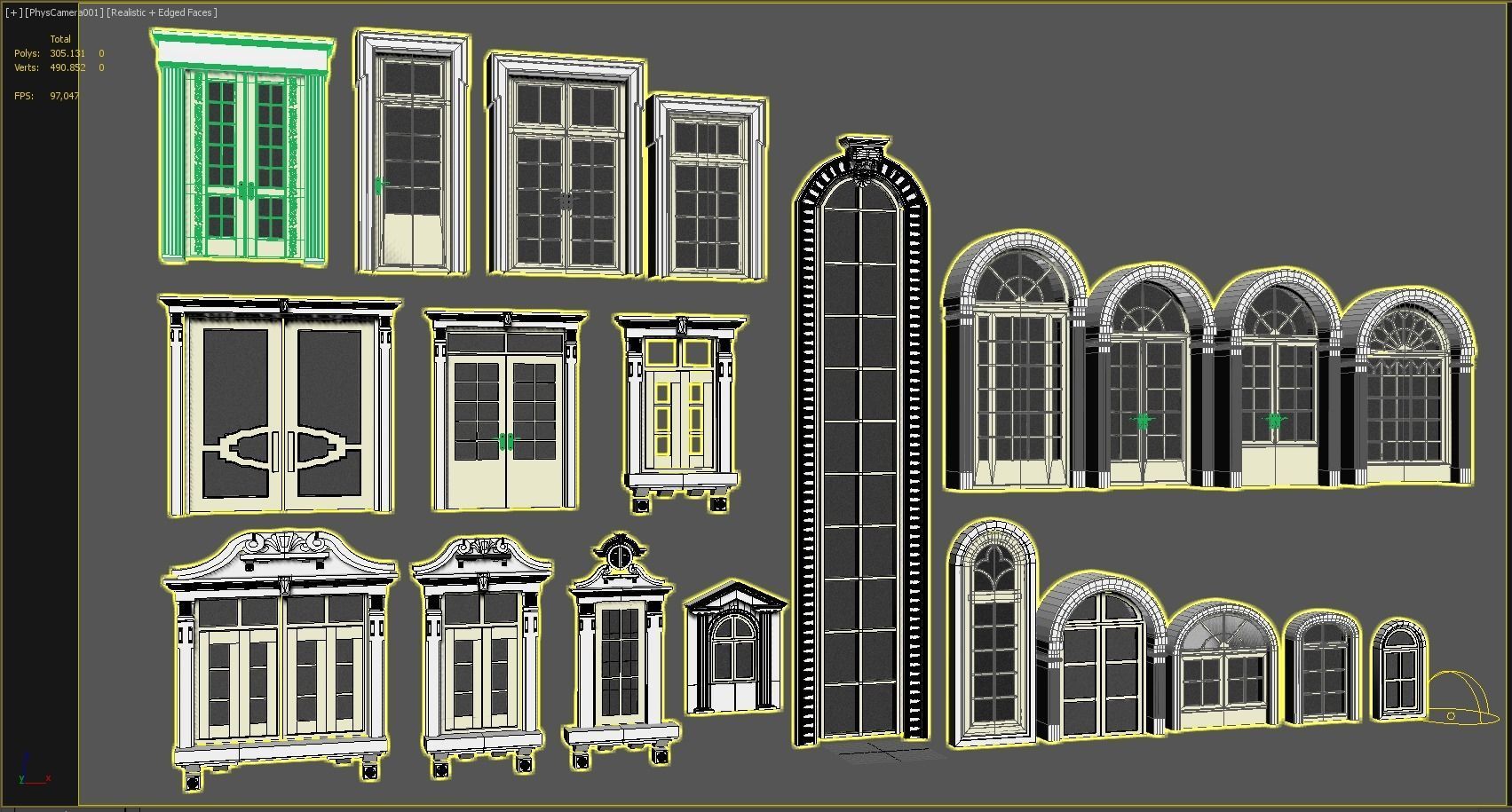 Doors Windows set 3D model | CGTrader