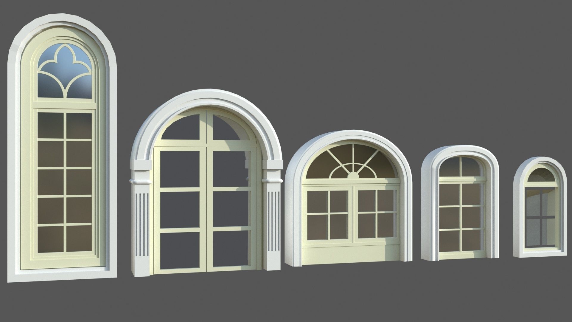 Doors Windows set 3D model | CGTrader