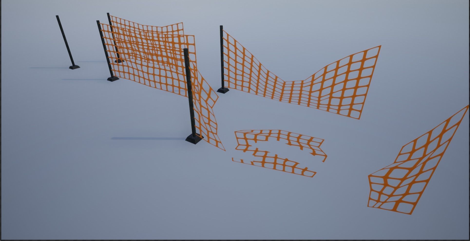 3D model Modular Safety Net Fences VR / AR / low-poly | CGTrader