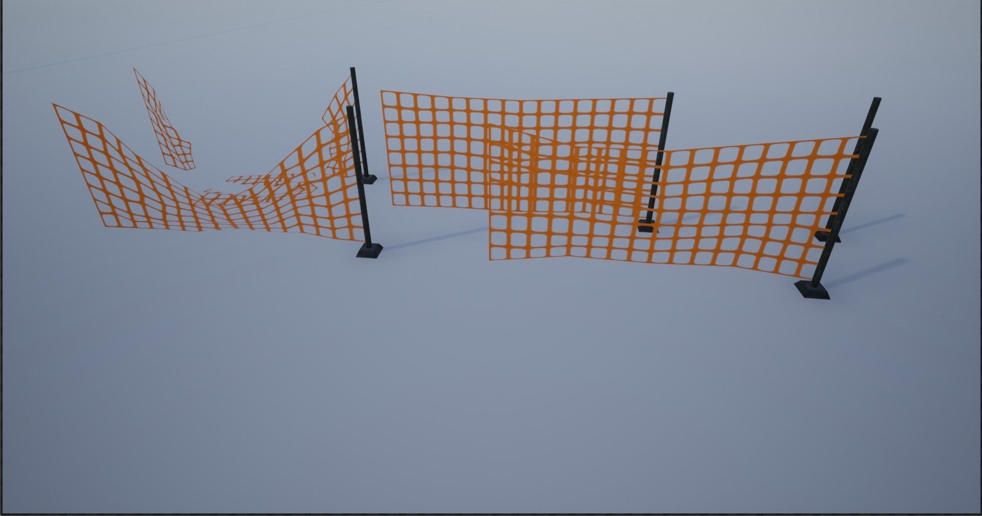 3D model Modular Safety Net Fences VR / AR / low-poly | CGTrader