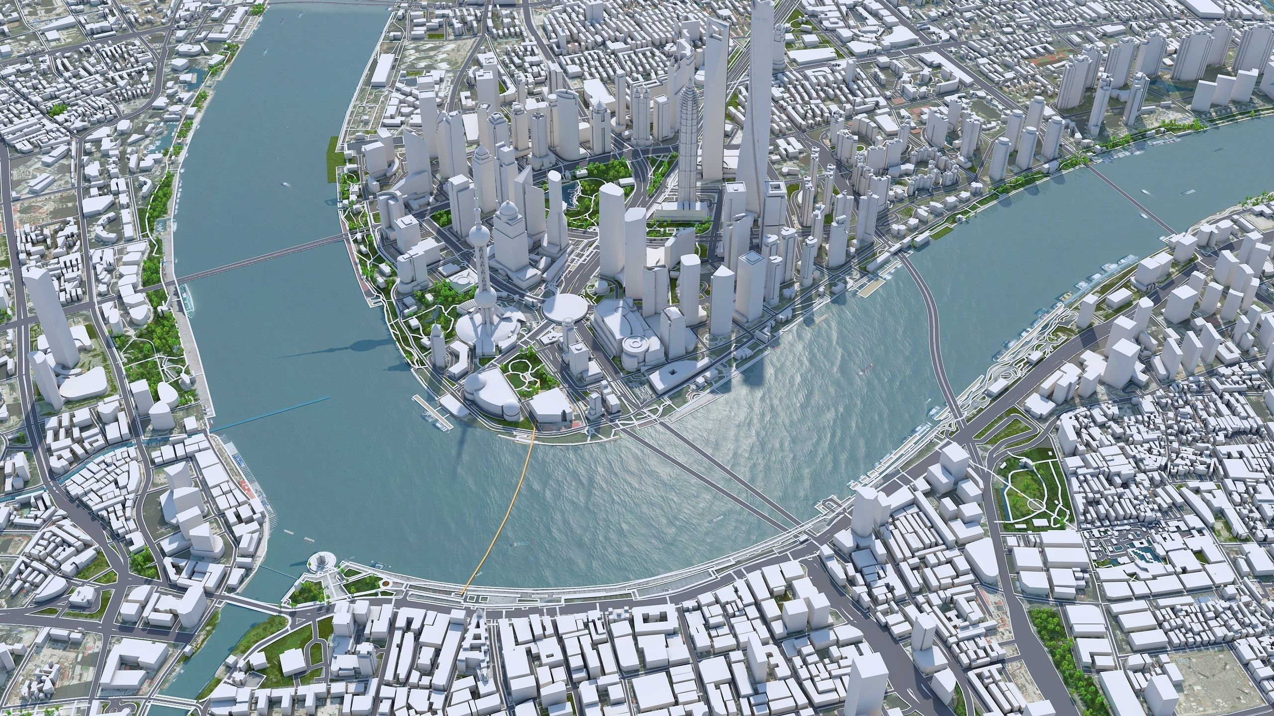 3D model Shanghai Downtown China VR / AR / low-poly | CGTrader