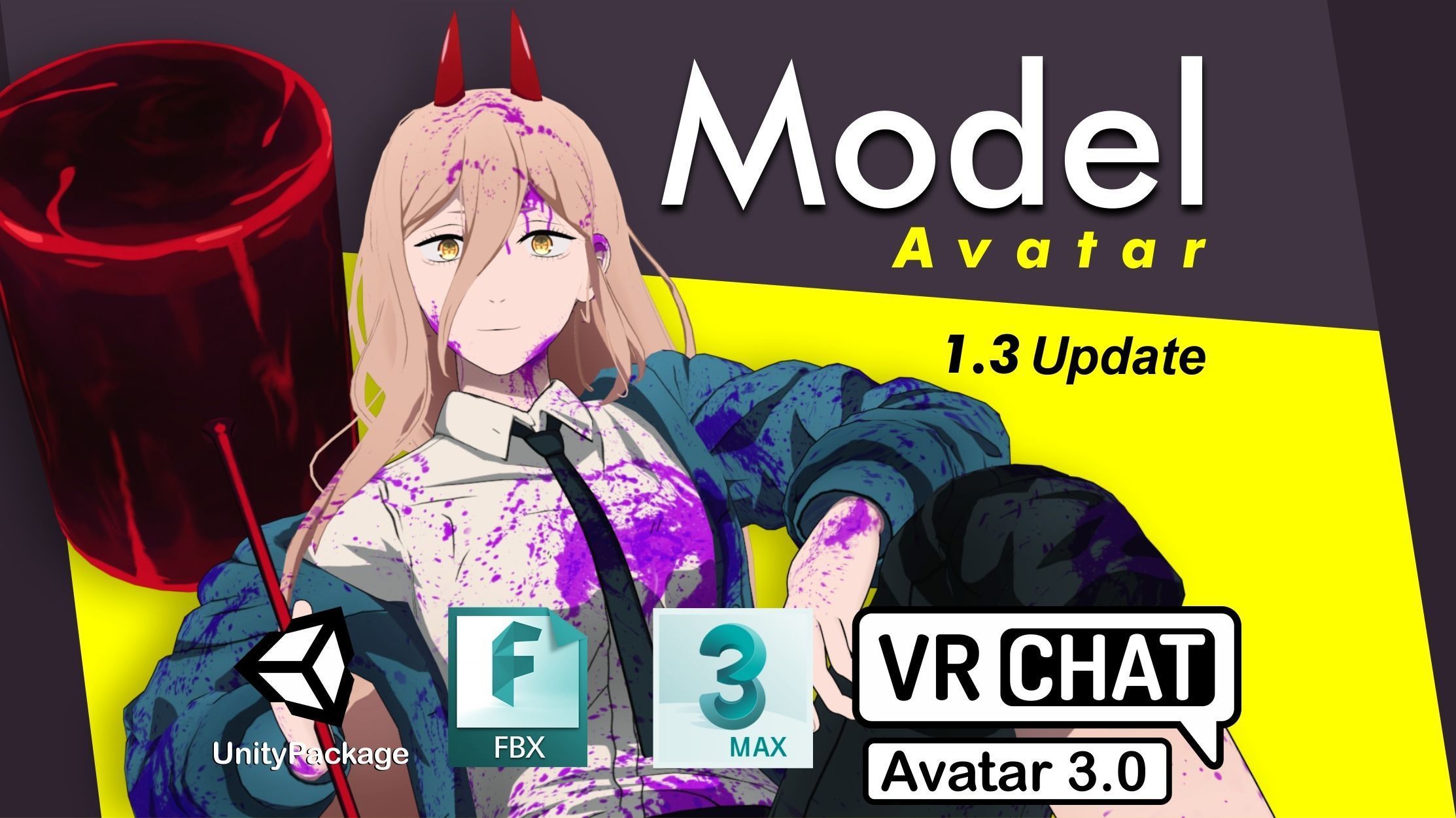 Power Chainsaw Man Avatar 3d Model Rigged Cgtrader