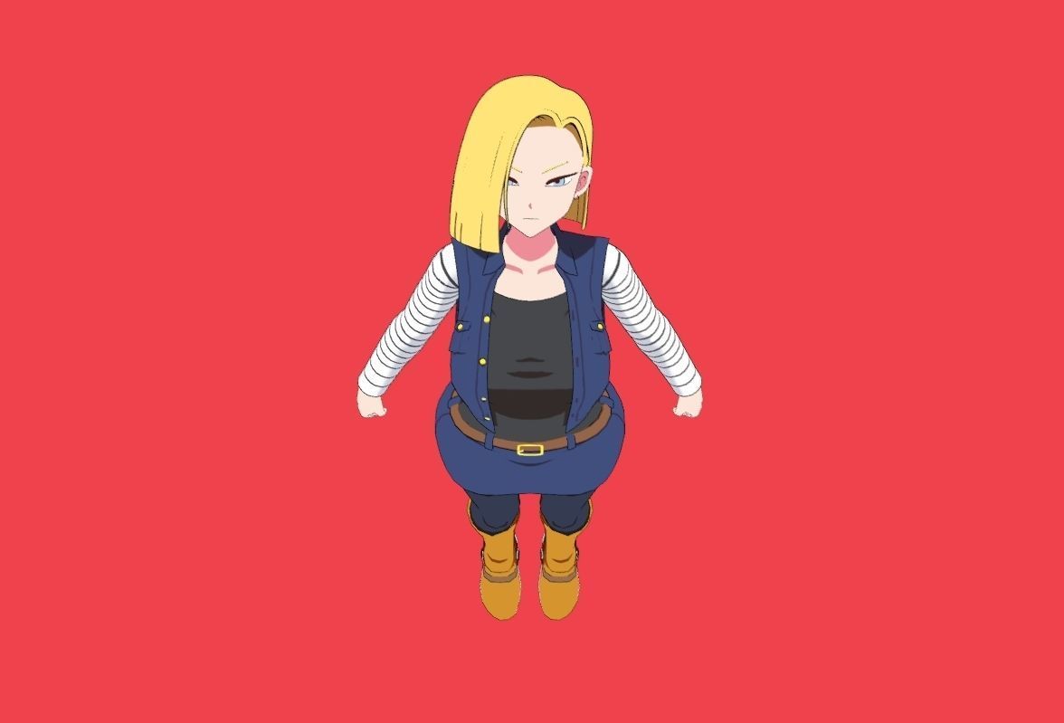 3D model Android 18 VR / AR / low-poly | CGTrader