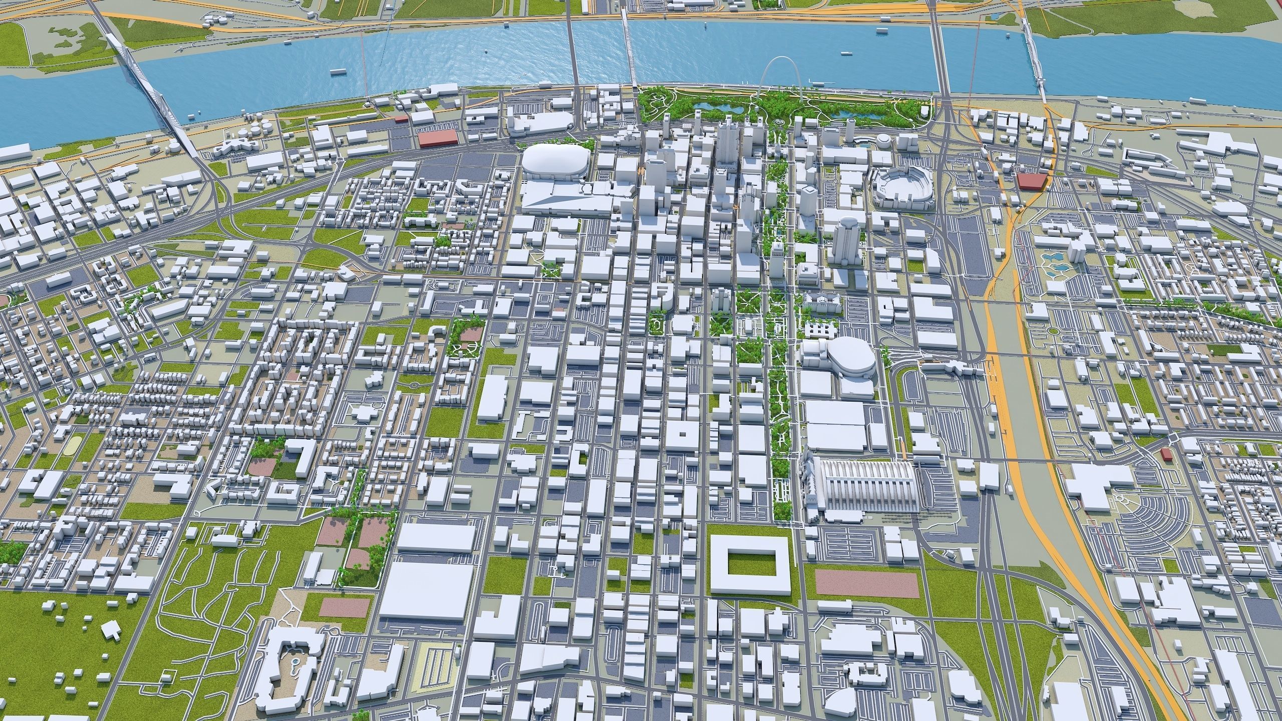 3D model Saint Louis Downtown Missouri USA VR / AR / low-poly | CGTrader