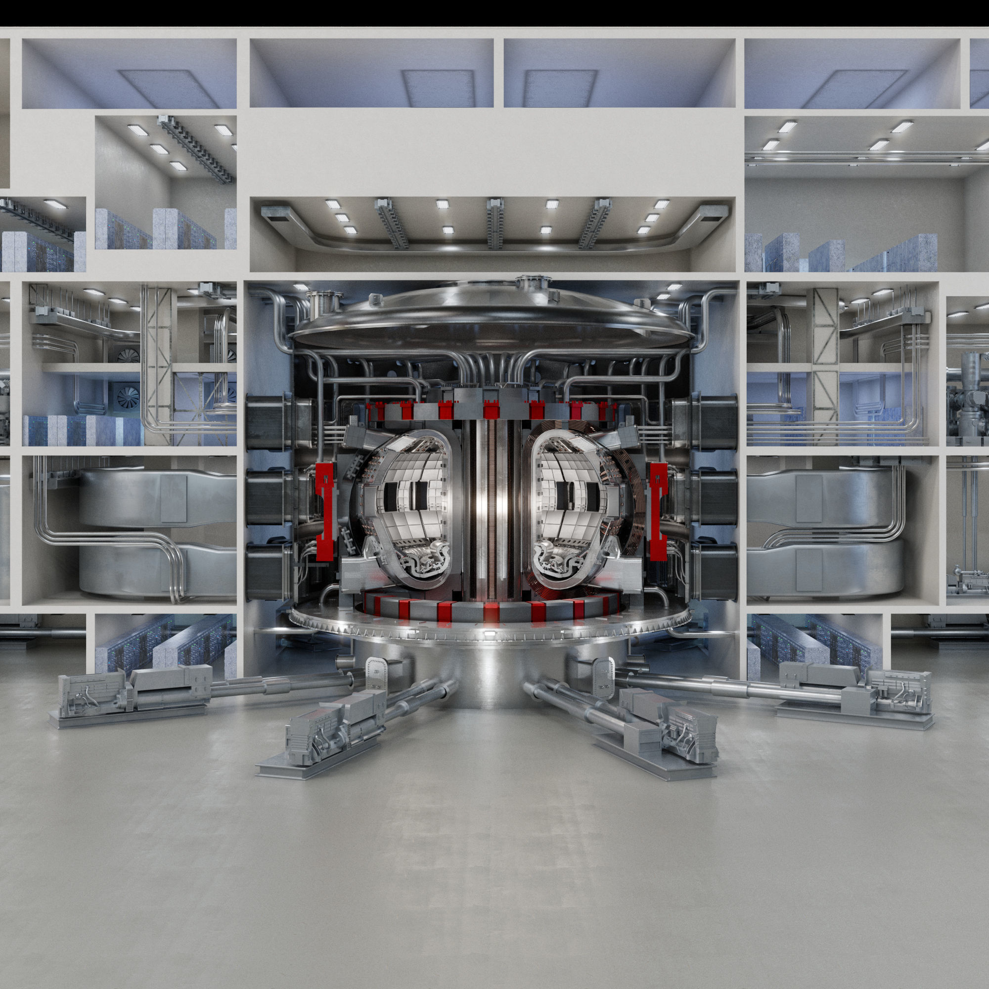 ITER thermonuclear reactor 3D model animated | CGTrader