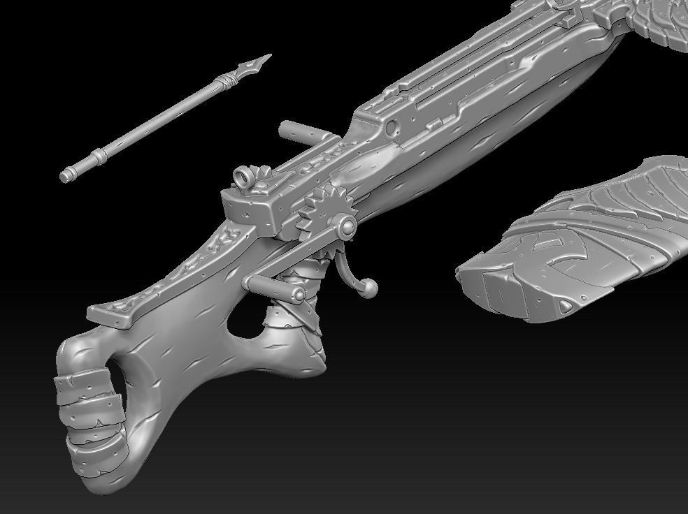 Rune crossbow and quiver 3d print 3D model 3D printable | CGTrader