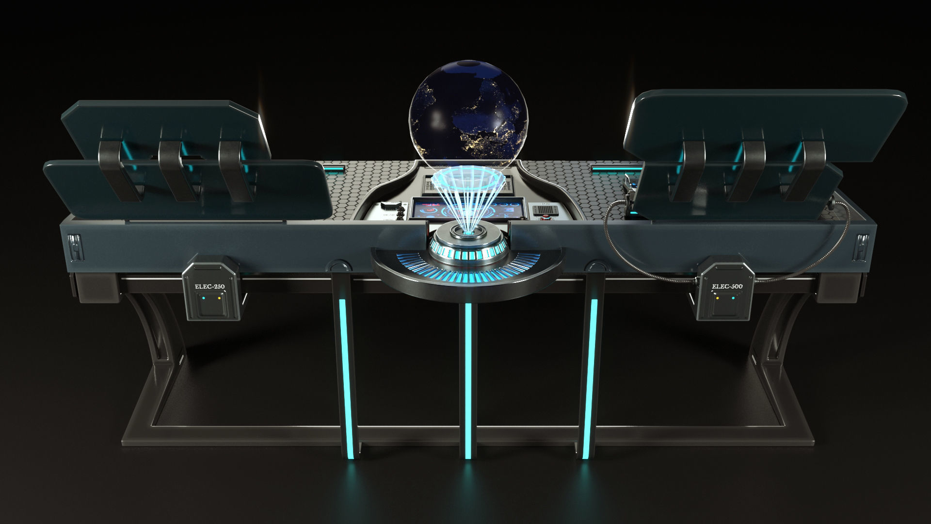 Control panel desk 3D model | CGTrader