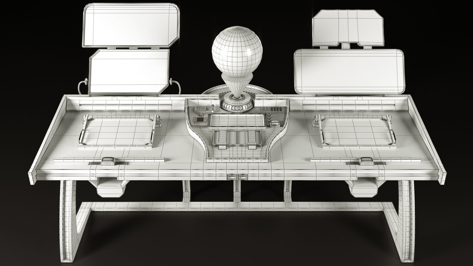 Control panel desk 3D model | CGTrader