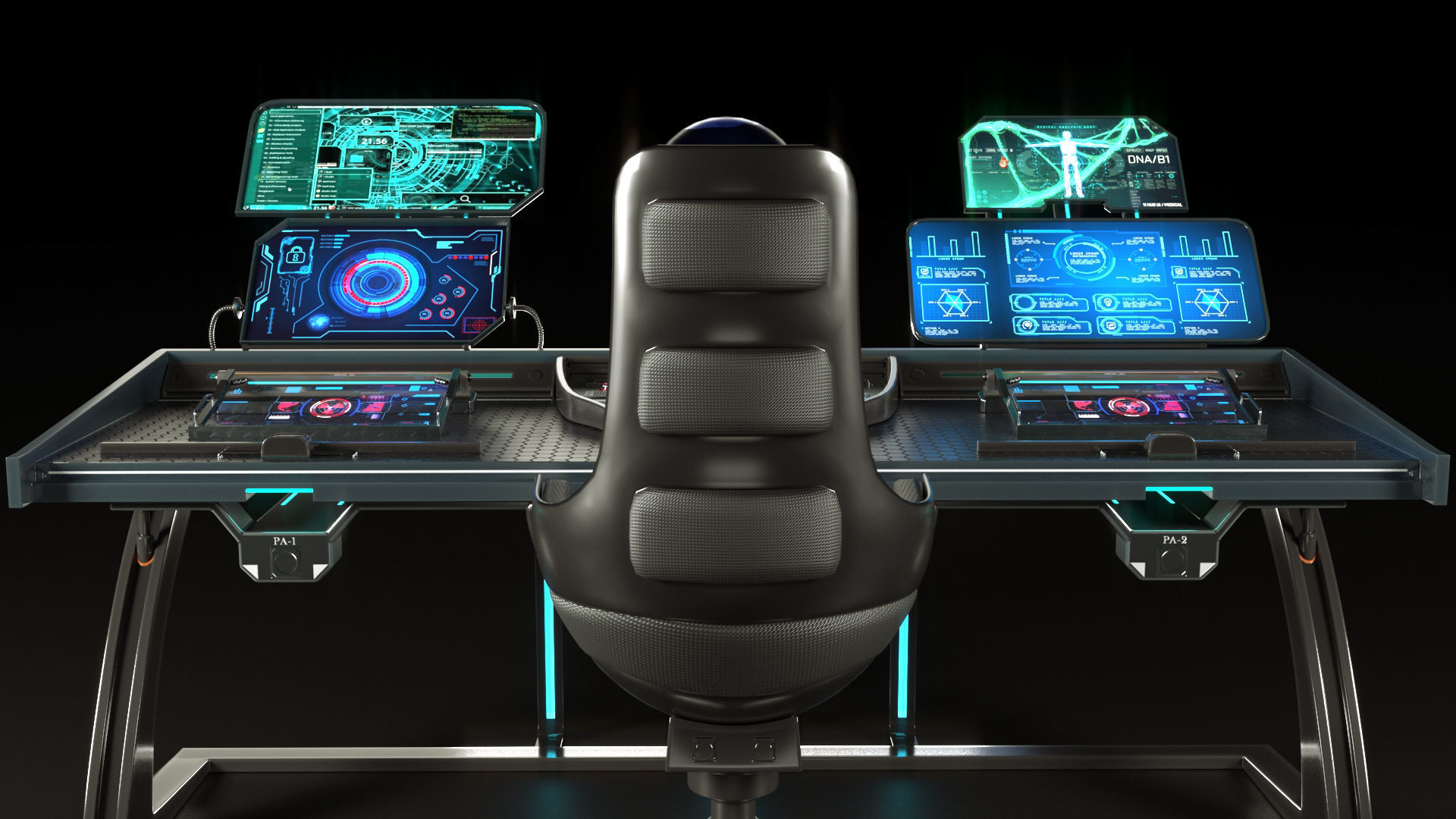 Control panel desk 3D model | CGTrader