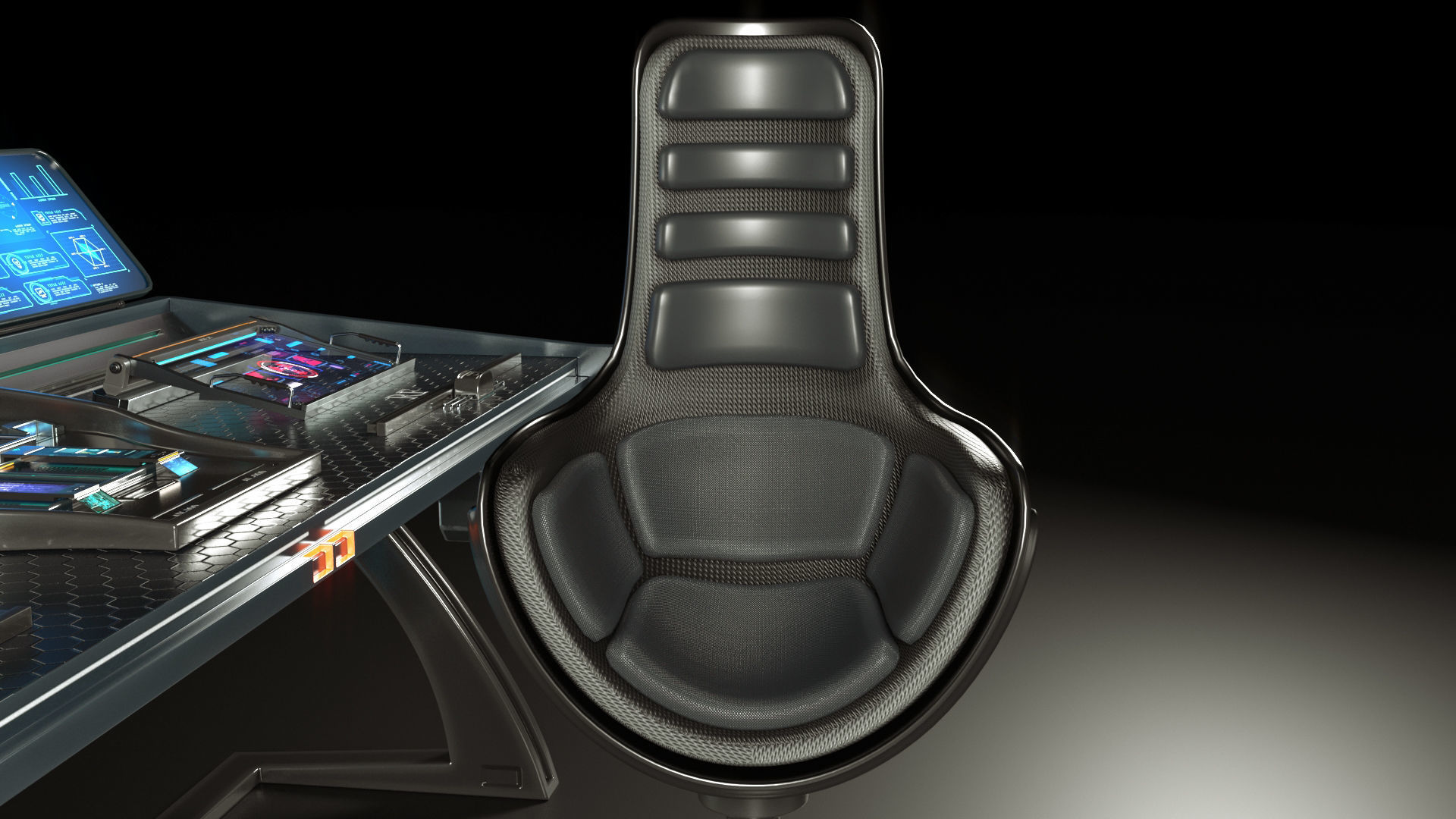 Control panel desk 3D model | CGTrader