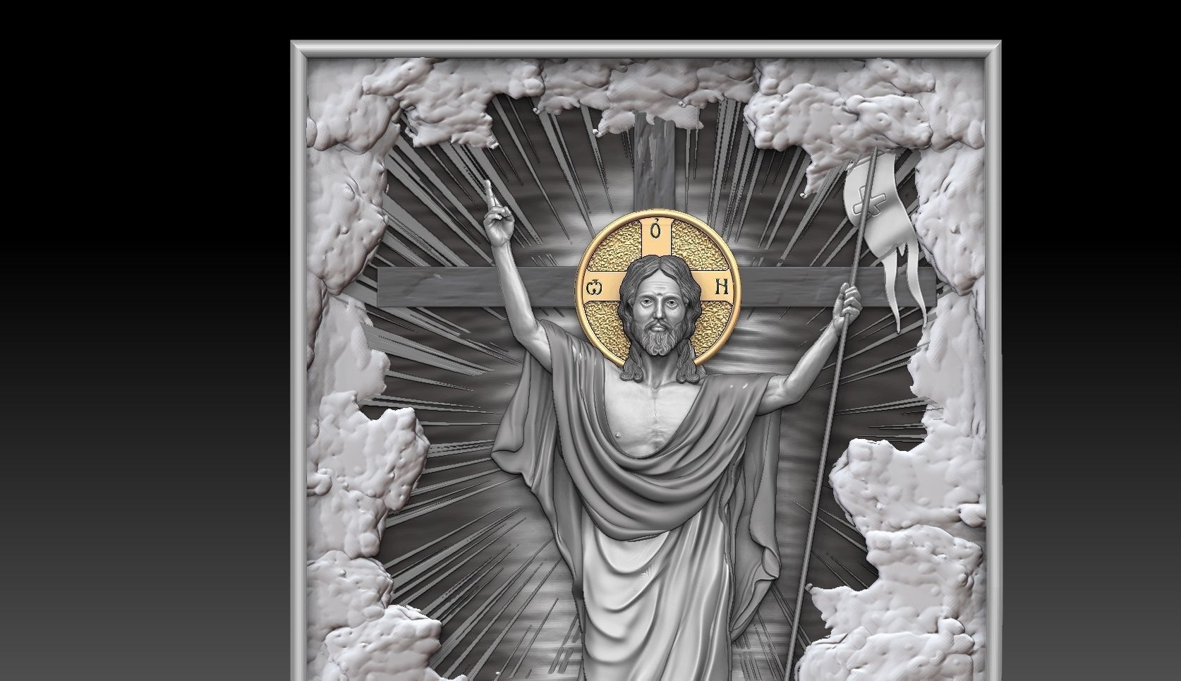 Jesus Christ with Angels 3D model 3D printable | CGTrader