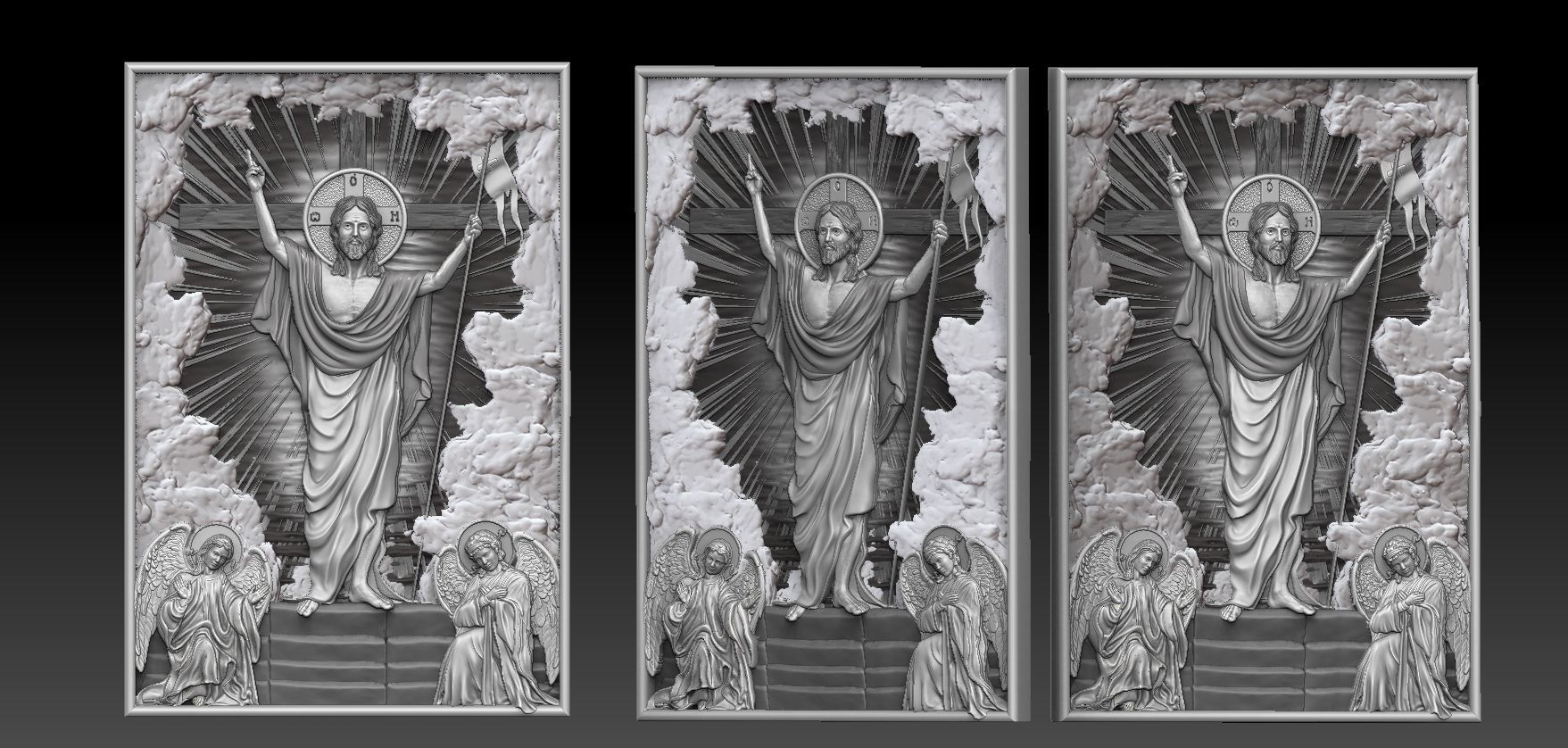 Jesus Christ with Angels 3D model 3D printable | CGTrader
