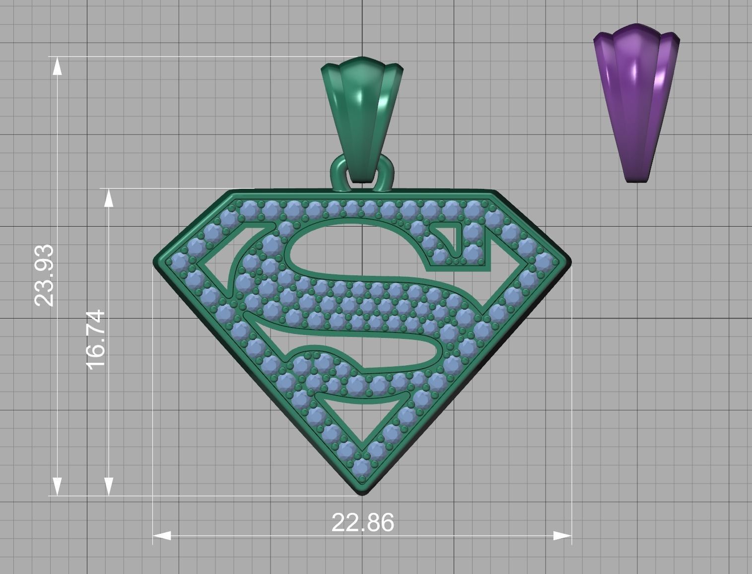 Superman Signet Ring and Pendant 3dprint models 3D Model Collection ...