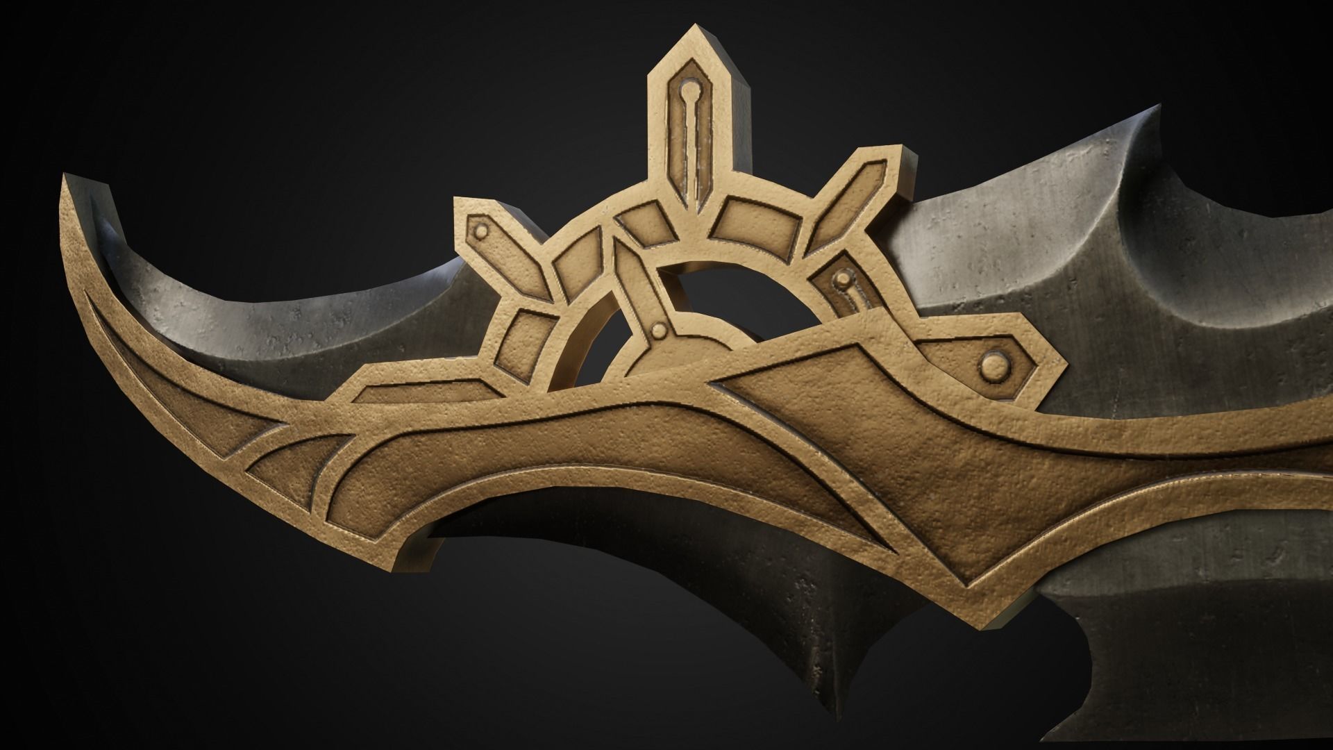 3D model Fantasy gear sword VR / AR / low-poly | CGTrader
