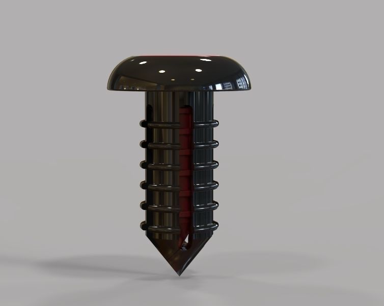 Push Retainer Blind Rivet 3D model 3D printable | CGTrader