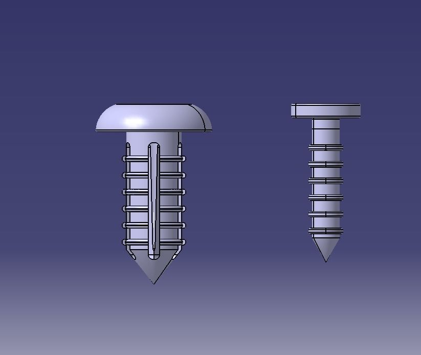 Push Retainer Blind Rivet 3D model 3D printable | CGTrader