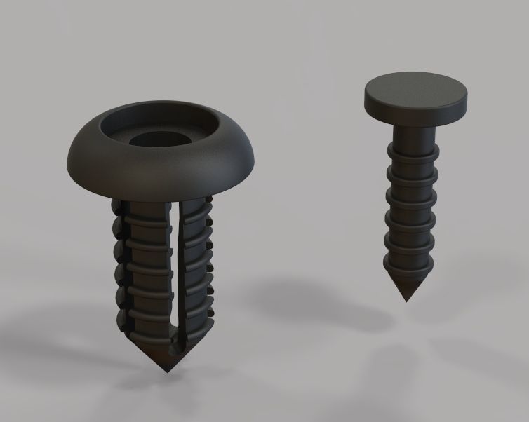 Push Retainer Blind Rivet 3D model 3D printable | CGTrader