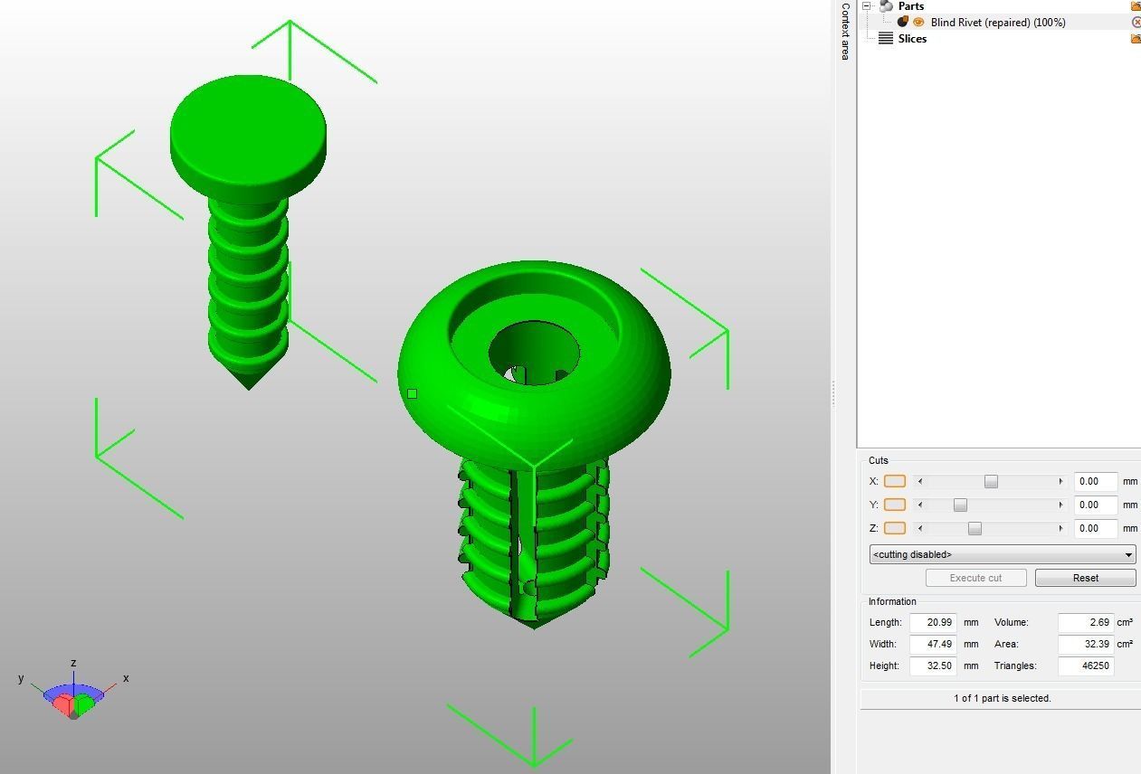 Push Retainer Blind Rivet 3D model 3D printable | CGTrader
