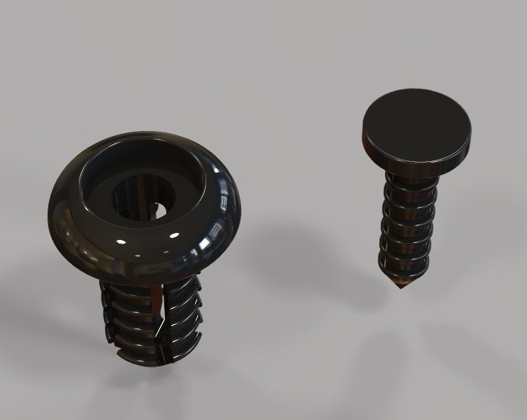 Push Retainer Blind Rivet 3D model 3D printable | CGTrader