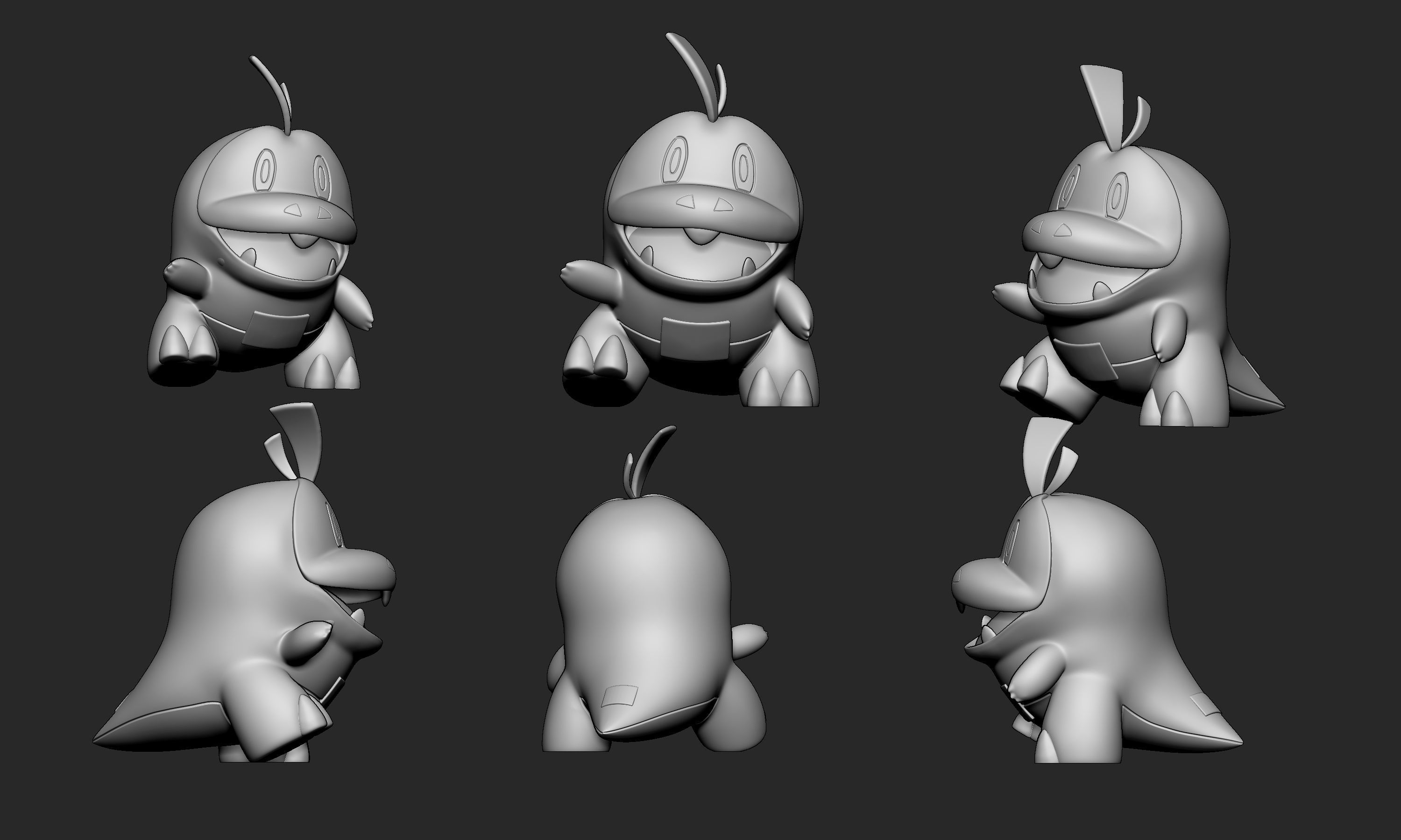 Pokemon - Fuecoco Crocalor and Skeledirge with 2 poses 3D model 3D ...