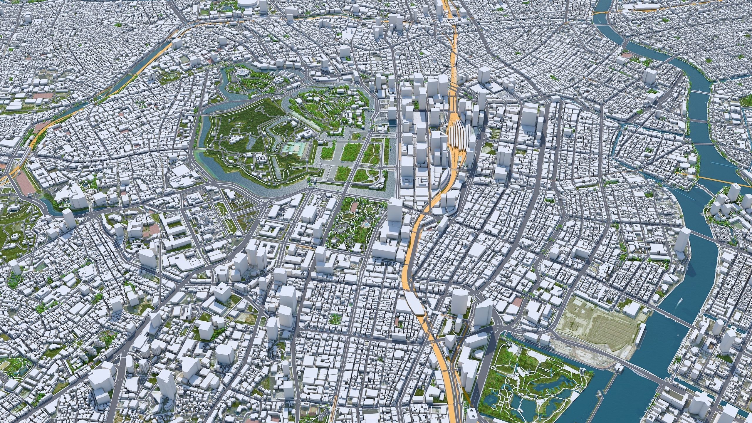 3D model Tokyo City Japan 40km VR / AR / low-poly | CGTrader