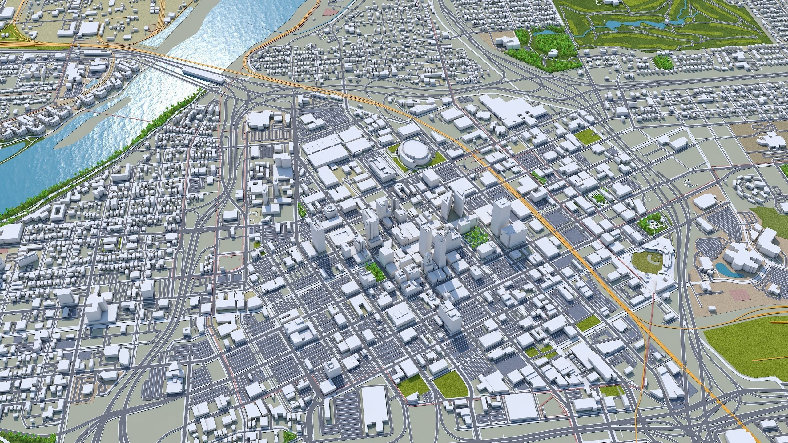 3D model Tulsa Downtown Oklahoma USA VR / AR / low-poly | CGTrader