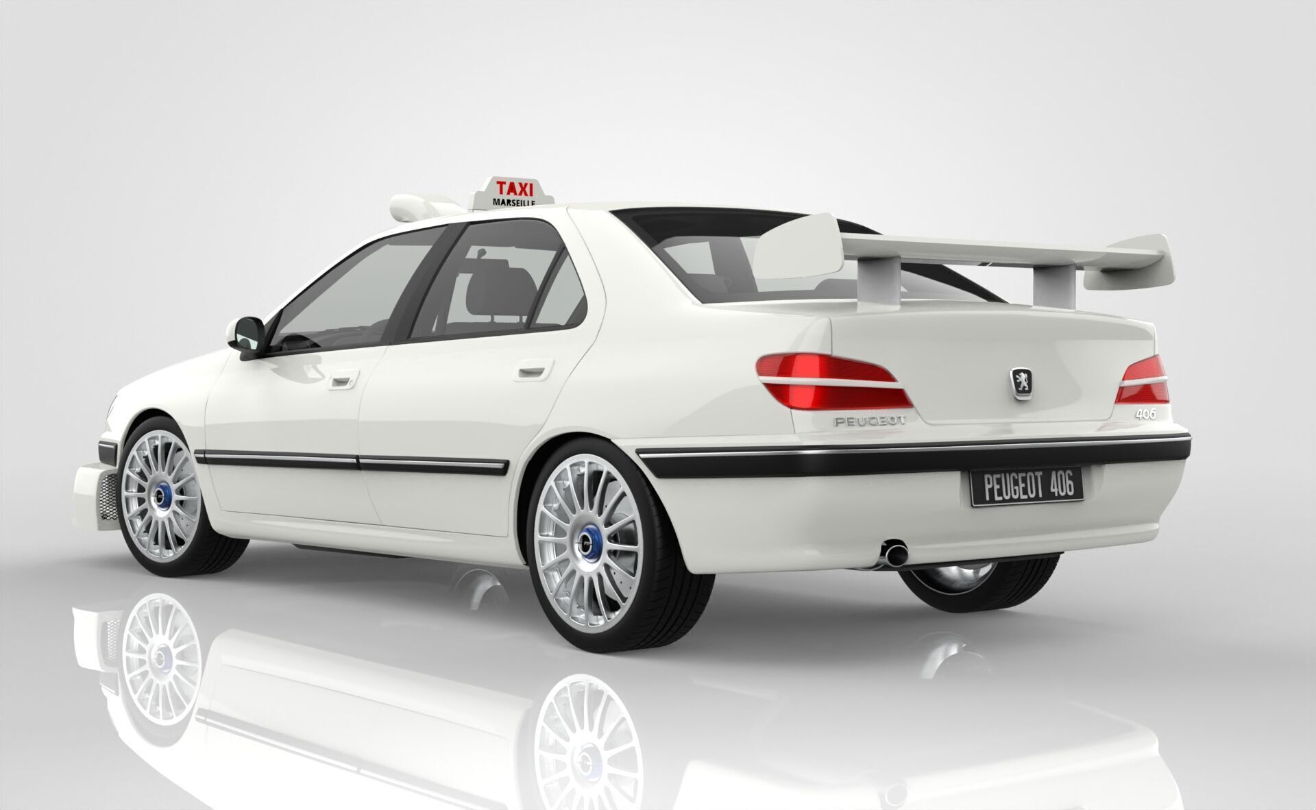 Peugeot 406 Taxi 2 3D model | CGTrader