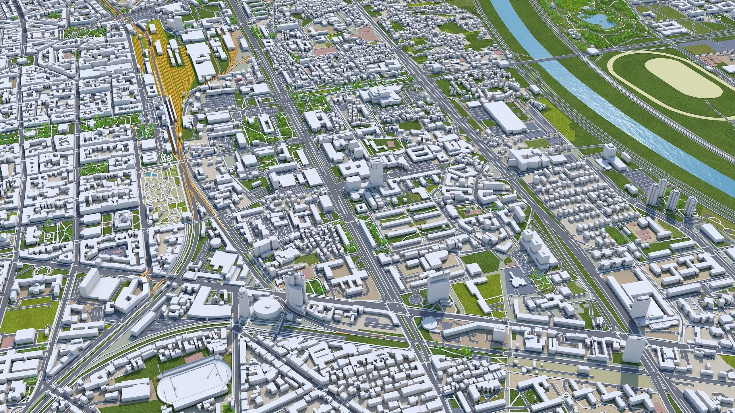 3D model Zagreb Downtown Croatia VR / AR / low-poly | CGTrader