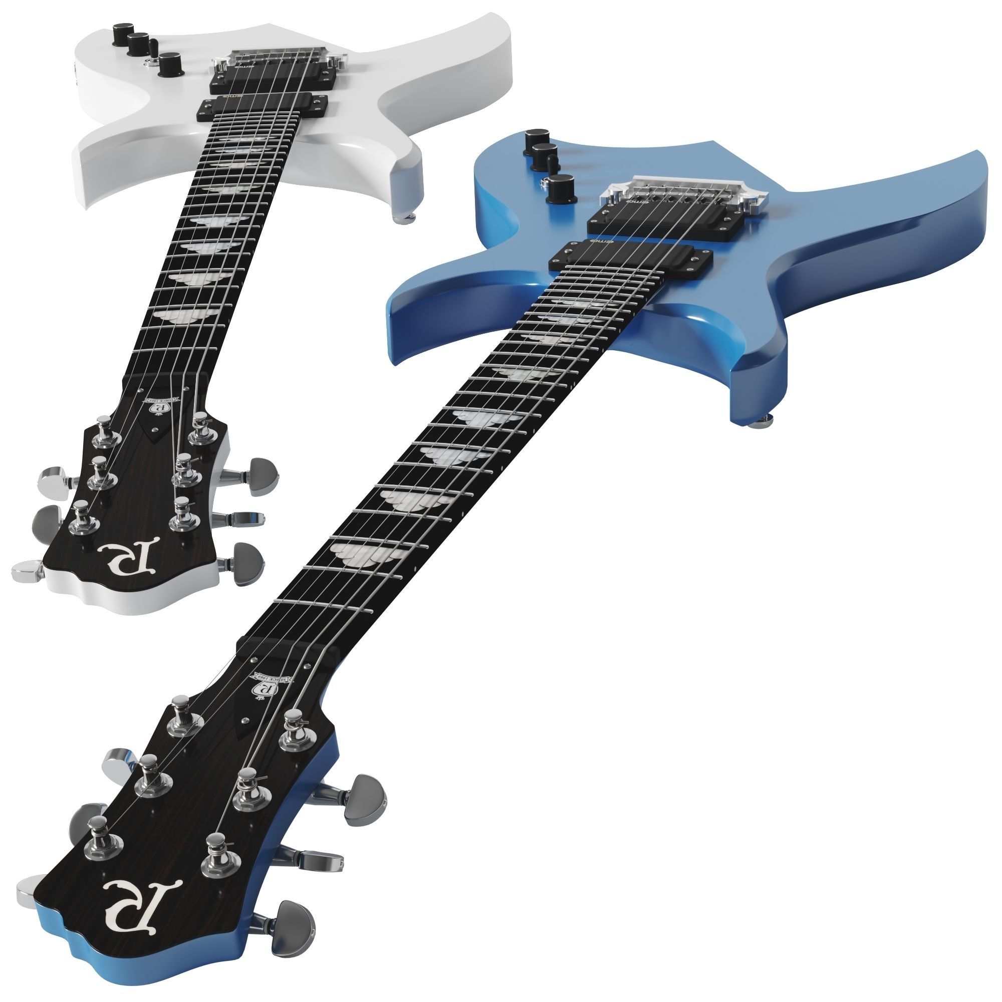 BC Rich Bich custom shop electric guitar 3D model | CGTrader