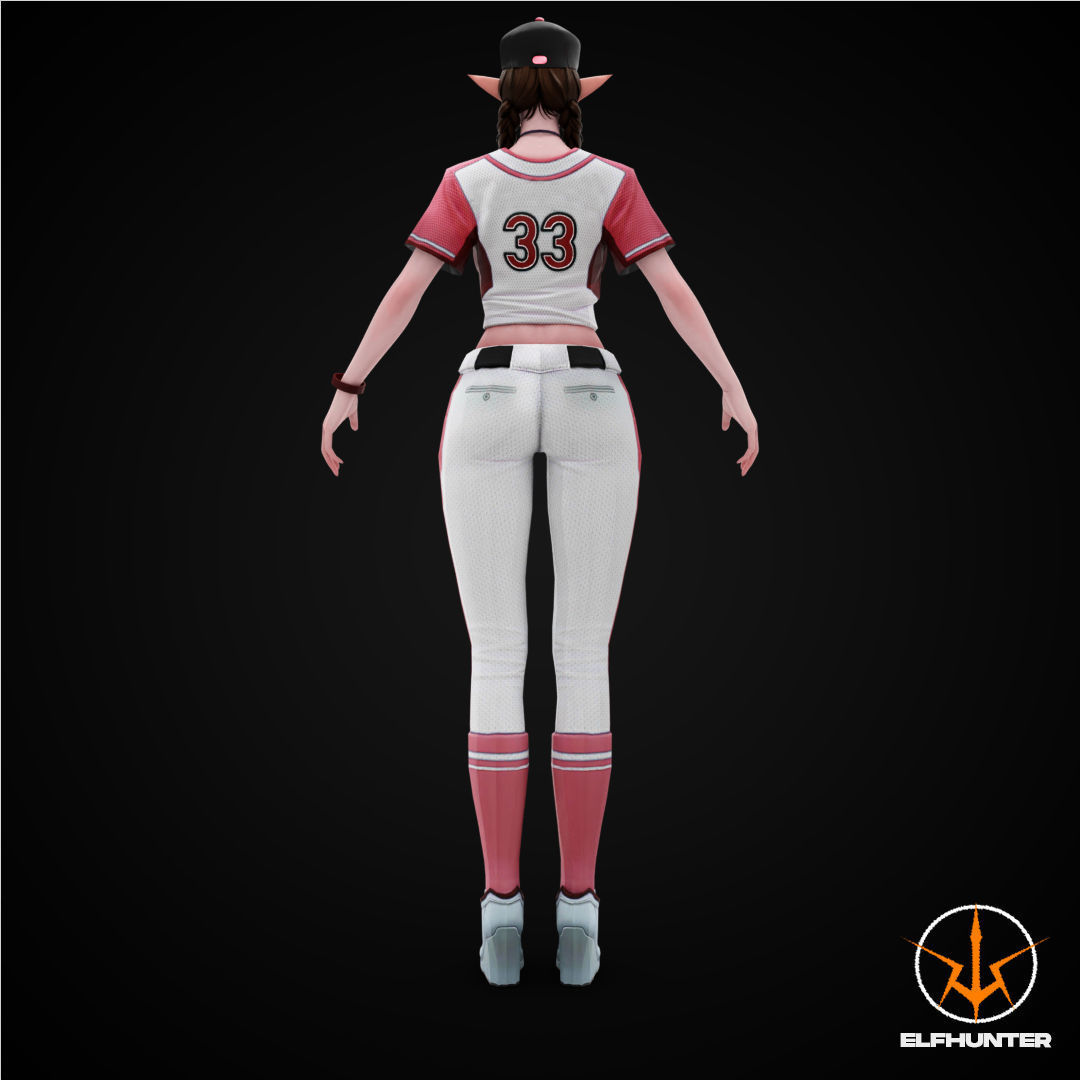 3D model EXCLUSIVE ELF HUNTER EDITION RIGGED CHARACTER ELF BASEBALL VR ...