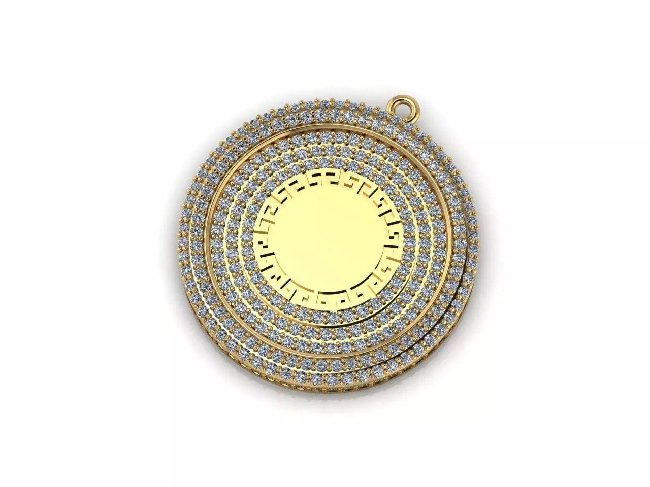 Greek Pendant Stone Diamond Pendants 3DM and STL files details 3D model ...