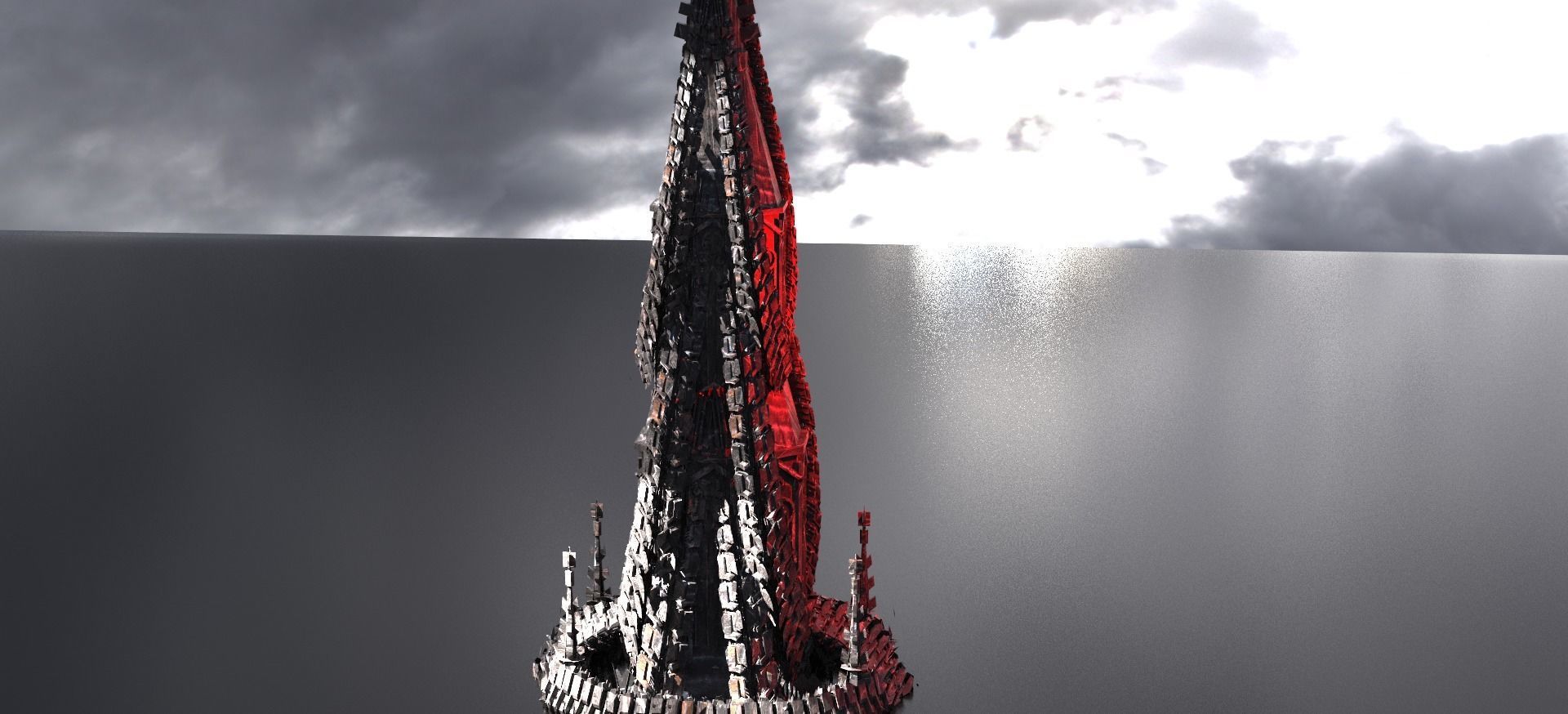 Horror Dark SpineTowers Town Kitbash 2 3D model | CGTrader