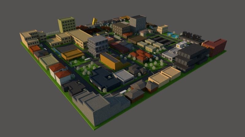 3D model Small City map VR / AR / low-poly | CGTrader