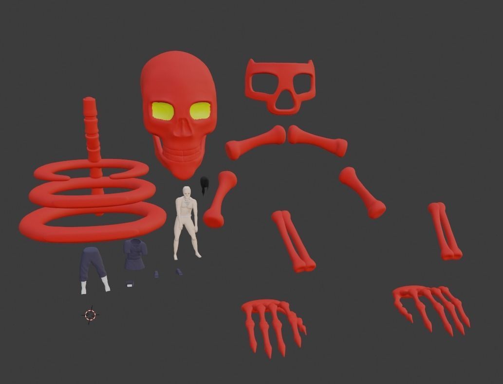 Itachi 3D print model skeleton free 3D model 3D printable | CGTrader