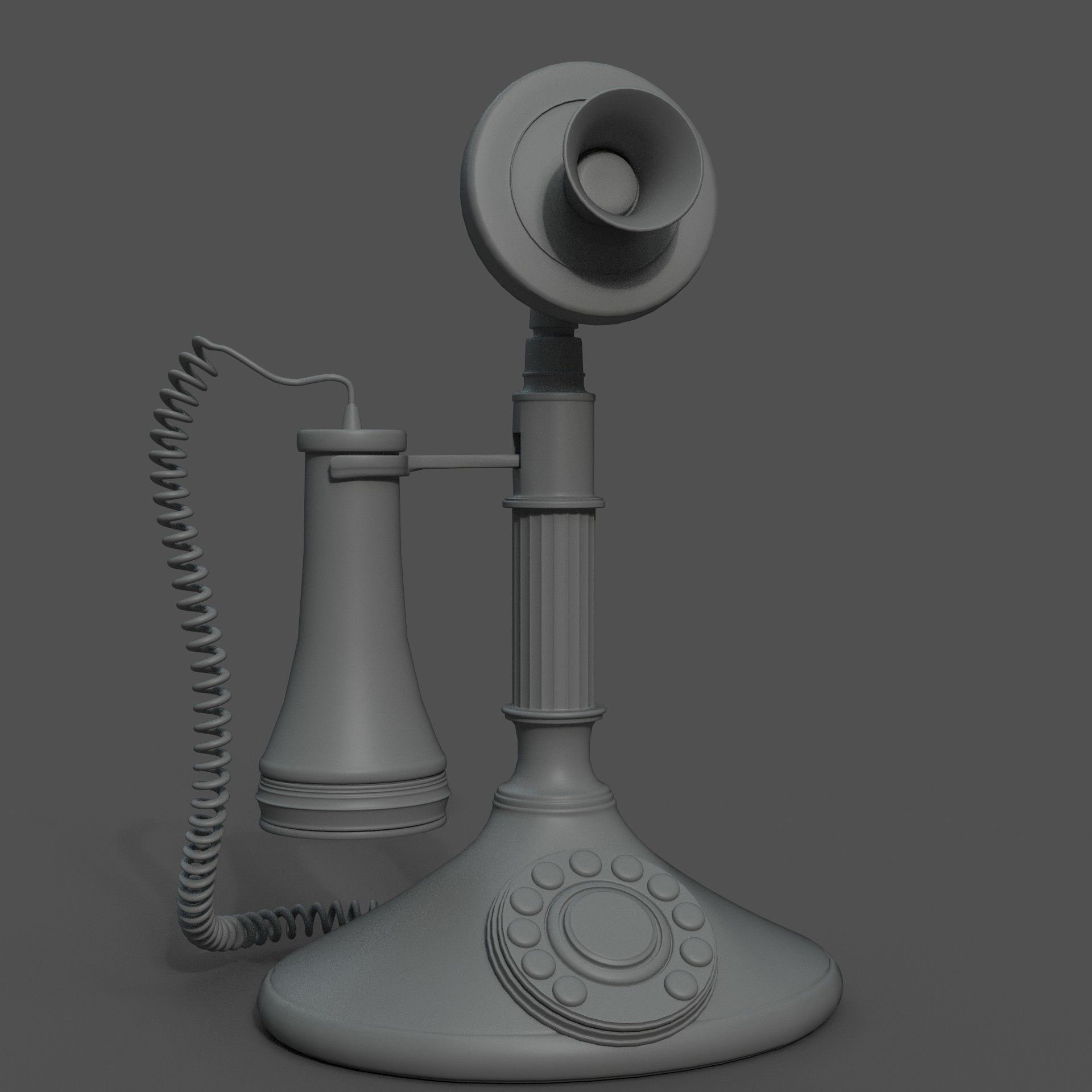Candlestick phone 1920 free VR / AR / low-poly 3D model | CGTrader