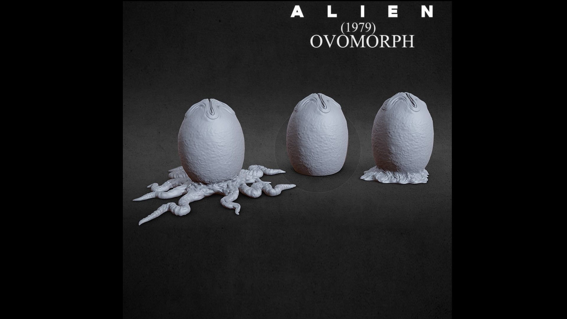 3D PRINTABLE ALIEN EGG OVOMORPH 1979 3 VARIANTS 3D model 3D printable ...