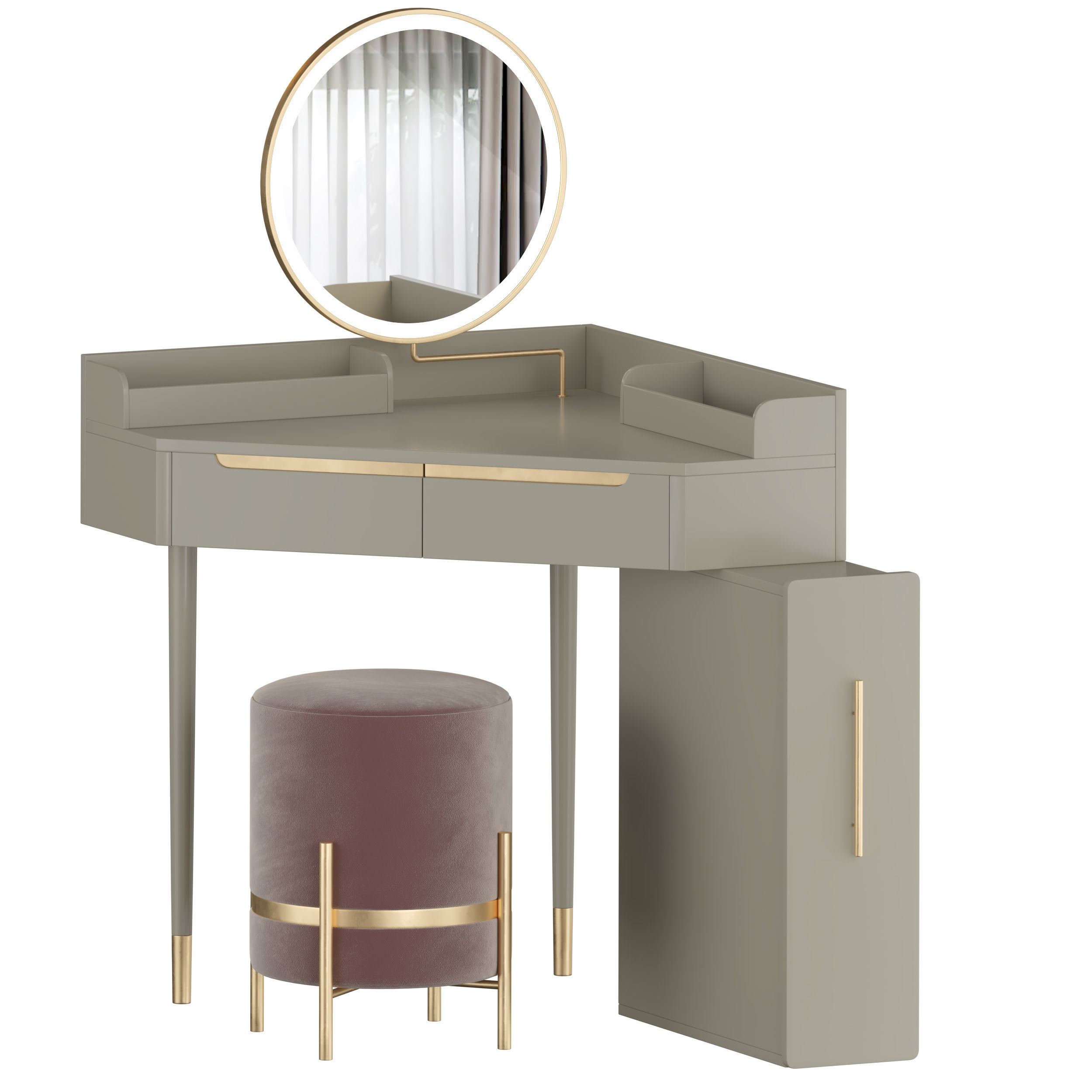 FANIE Corner Vanity Set 3D model | CGTrader