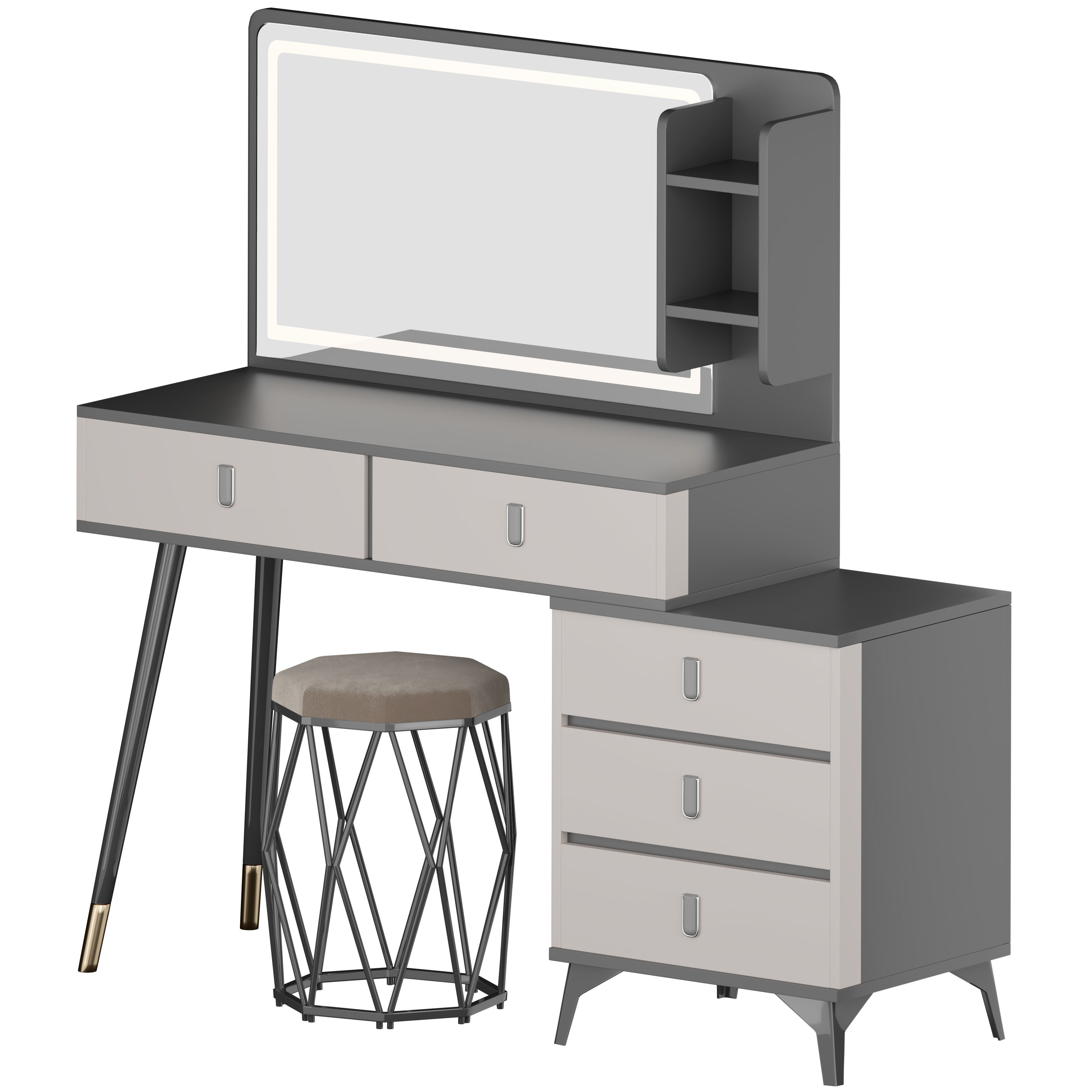 GRACIA Modern Vanity Set 3D model | CGTrader