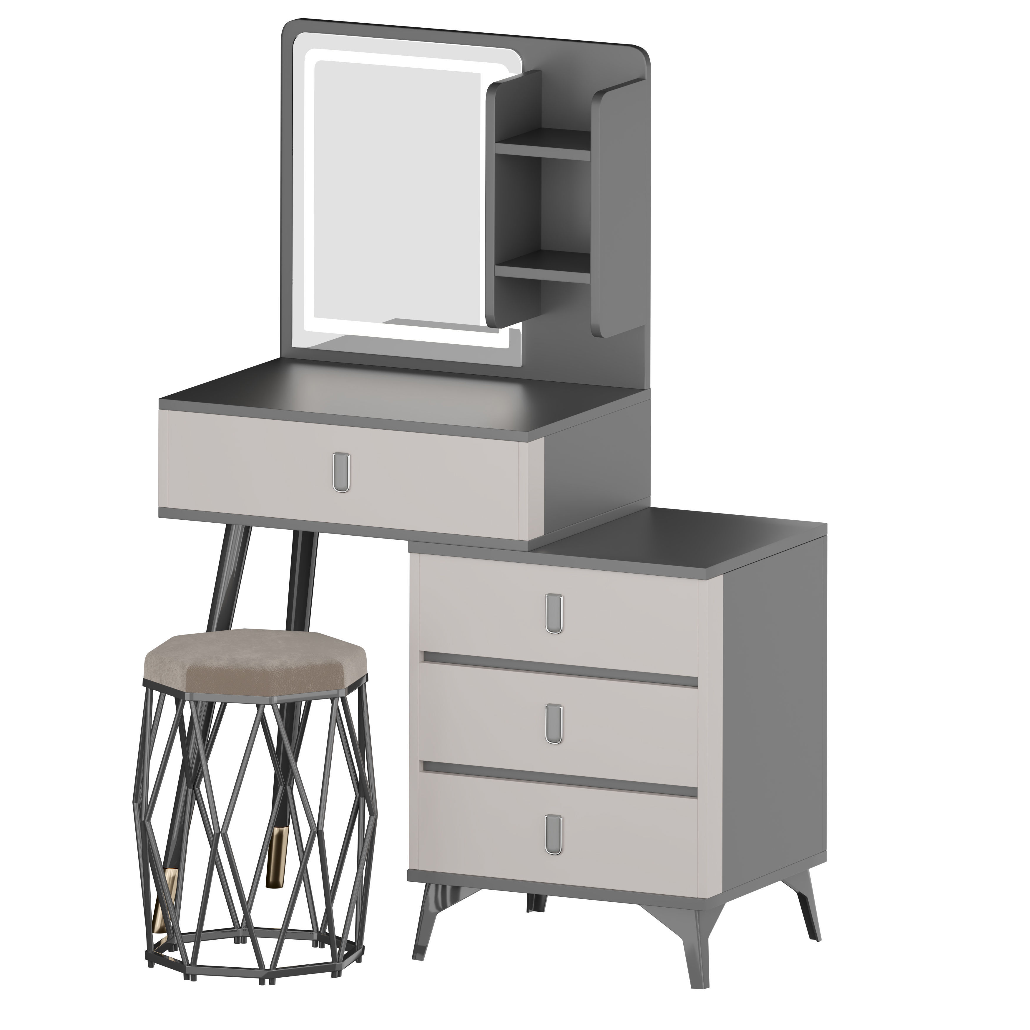 GRACIA Modern Vanity Set 3D model | CGTrader