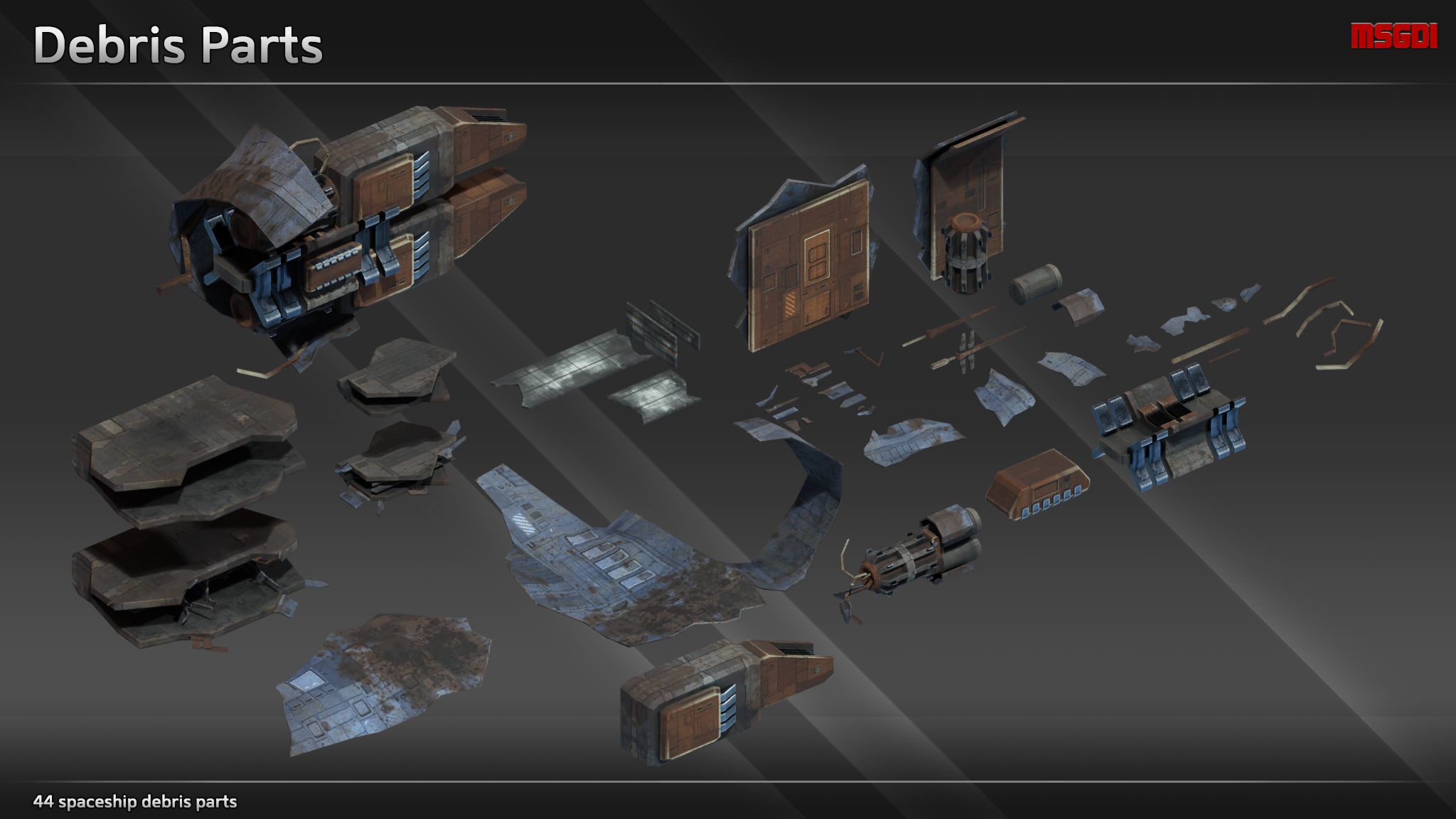 3D model Scifi SpaceshipWreckage Debris Kit VR / AR / low-poly | CGTrader 3D model Scifi SpaceshipWreckage Debris Kit VR / AR / low-poly | CGTrader